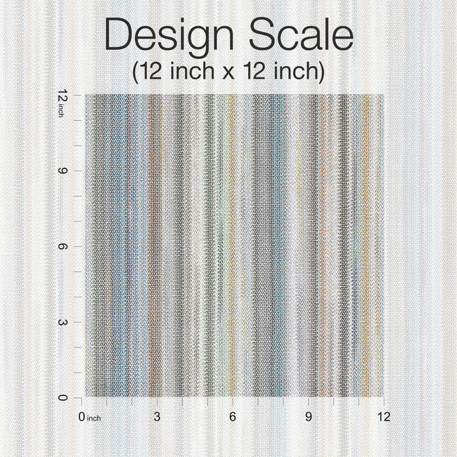 York Wallcoverings. Blue/Grey/Multi Striped Sunset Wallpaper | York Designer Series