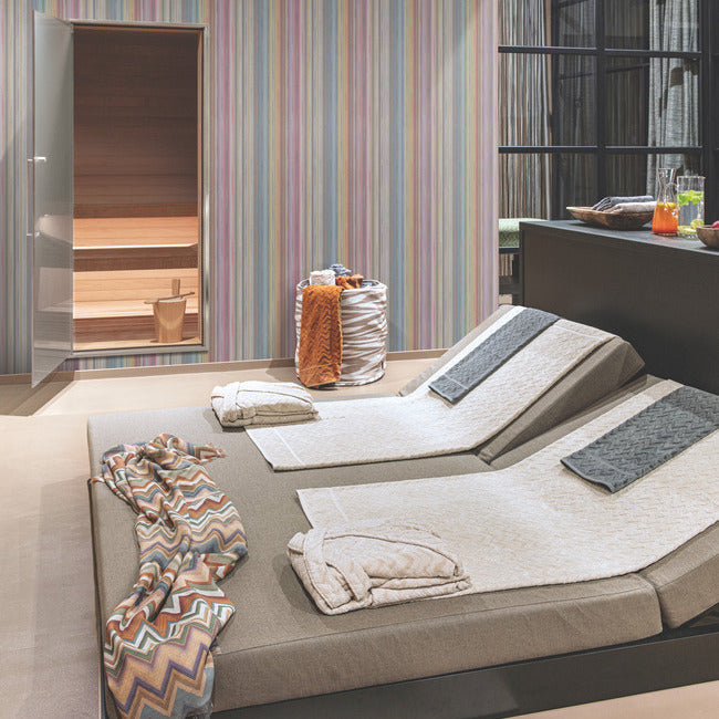 York Wallcoverings. Rainbow/Multi Striped Sunset Wallpaper | York ...