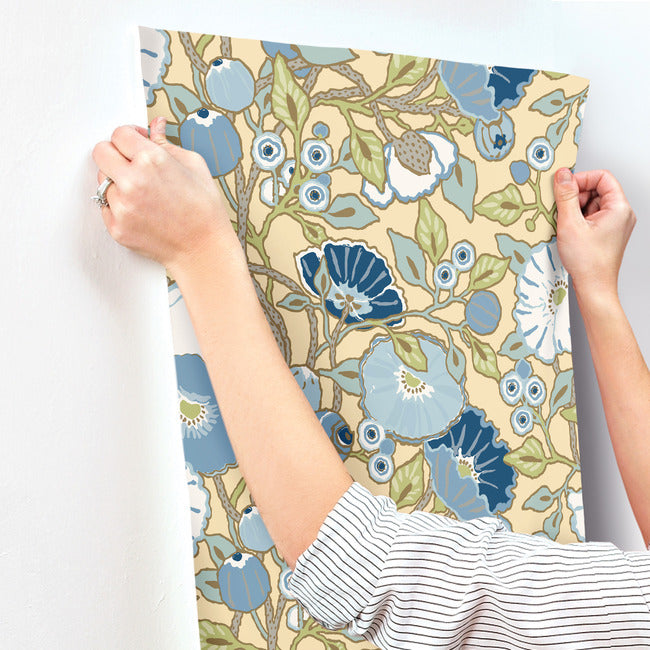 York Wallcoverings. Sunflower Vincent Poppies Wallpaper | York