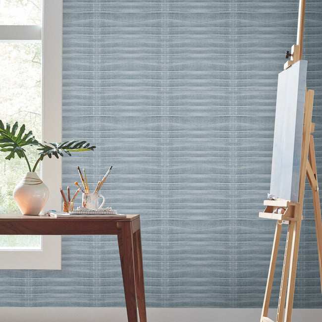 York Wallcoverings. Cambrian Blue Grey Stone Wallpaper | Carol Benson-Cobb