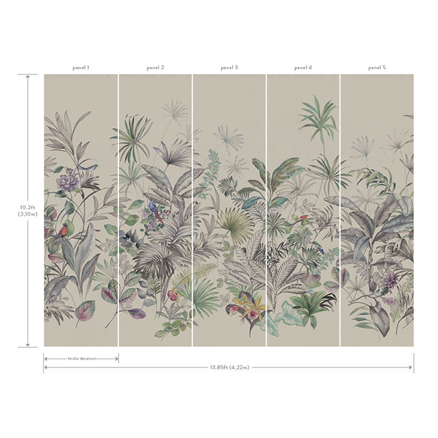 York Wallcoverings: Wallpaper Designed to Inspire. Khaki Tropical Study ...