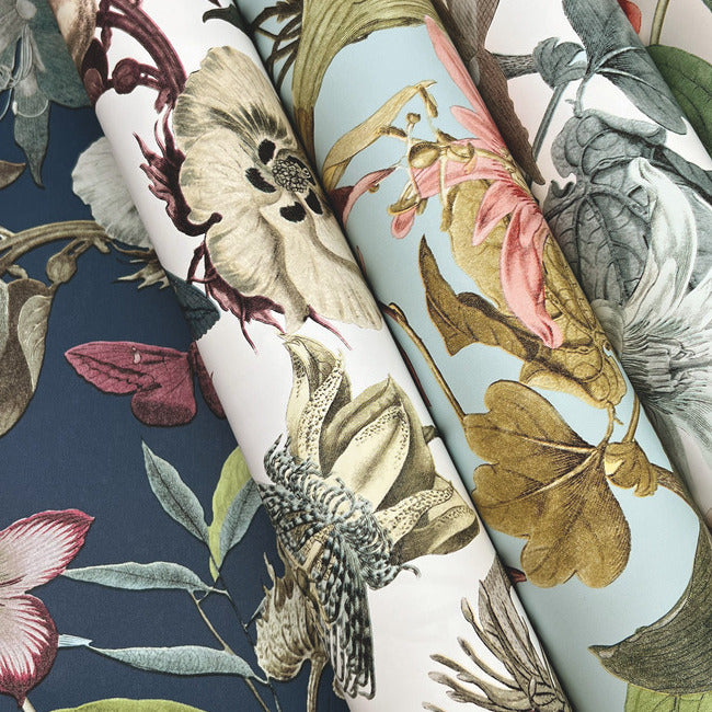 York Wallcoverings. Sky Blue Butterfly House Wallpaper | York Wallcoverings