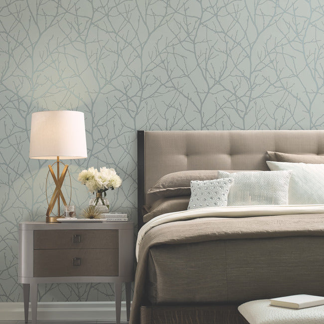 York Wallcoverings: Wallpaper Designed to Inspire. Eucalyptus/Silver ...
