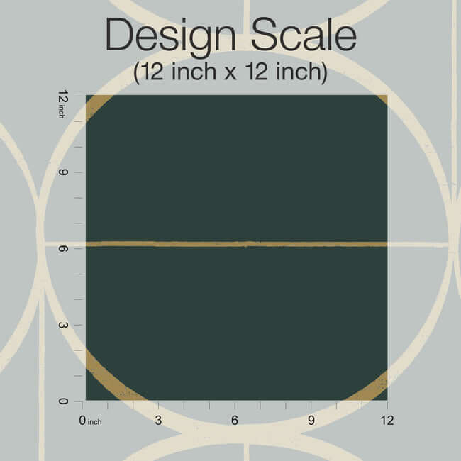 York Wallcoverings. Emerald/Gold Sun Circles Wallpaper | Antonina Vella