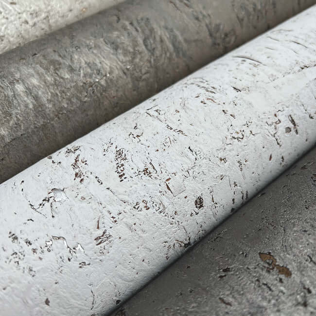 York Wallcoverings. Pale Grey/Silver Cork Wallpaper | York Designer Series