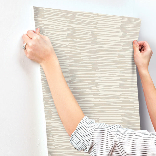 York Wallcoverings. Linen/Silver Nikki Chu Water Reed Thatch Wallpaper ...