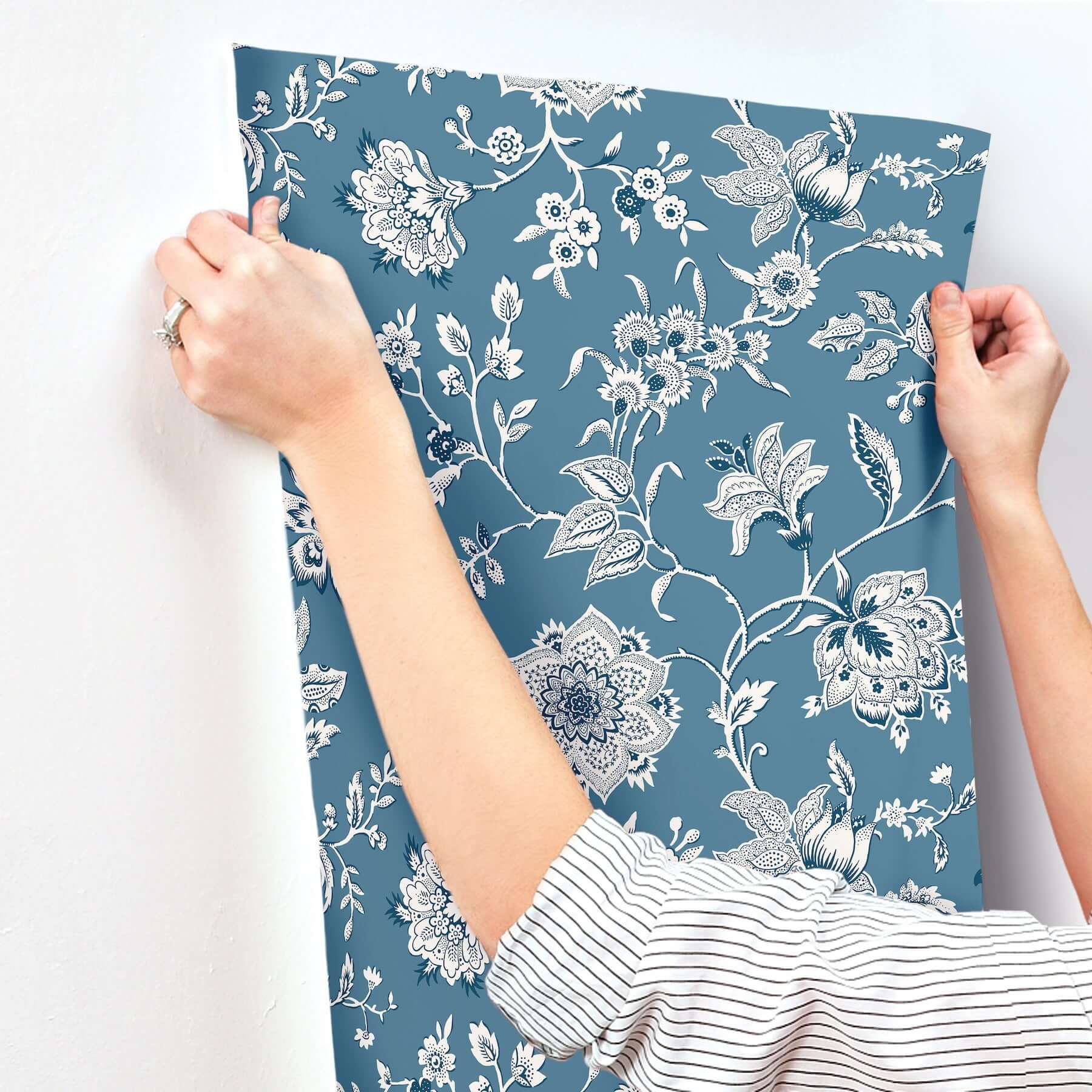 York Wallcoverings. Blue Sutton Wallpaper | York Wallcoverings