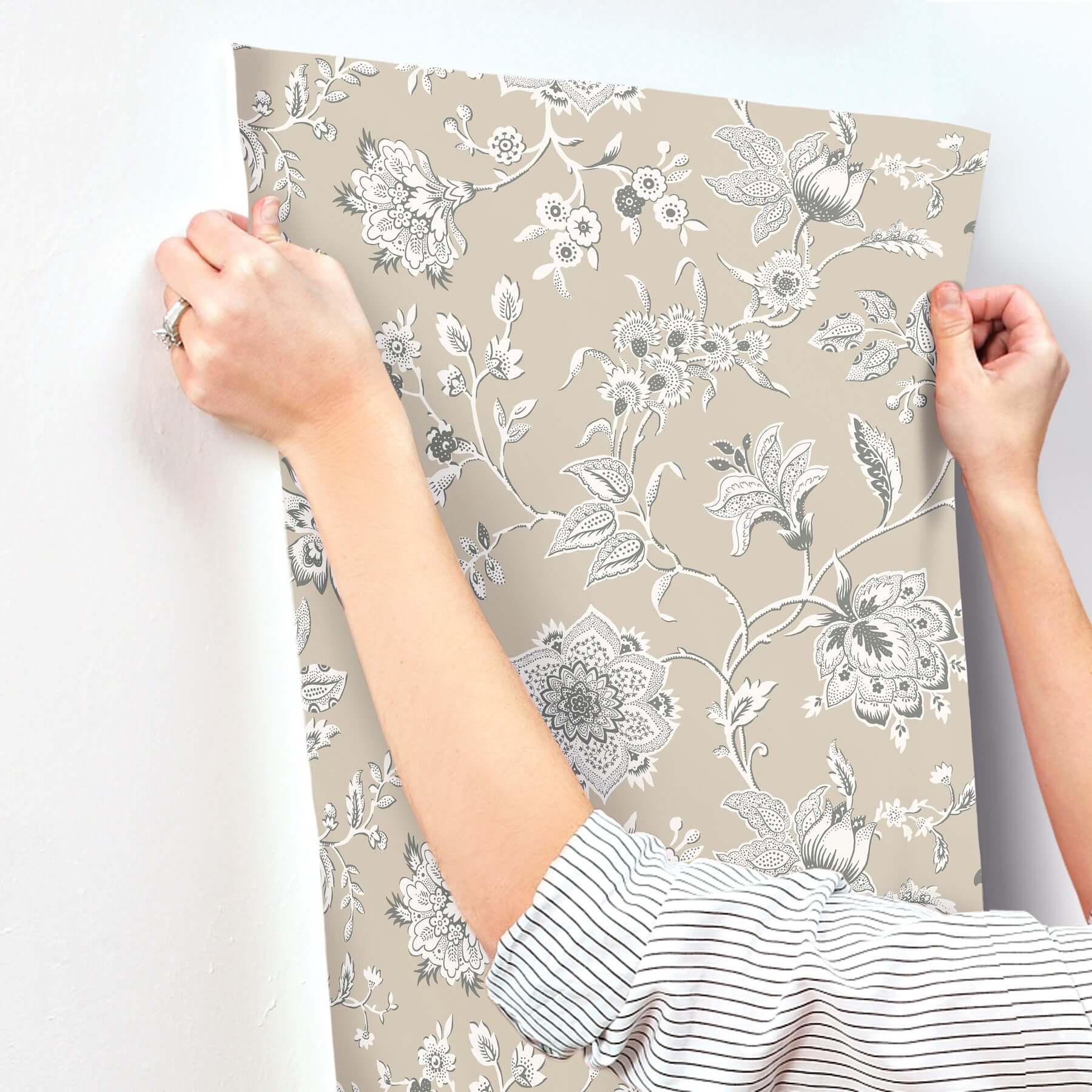 York Wallcoverings. Taupe Sutton Wallpaper | York Wallcoverings