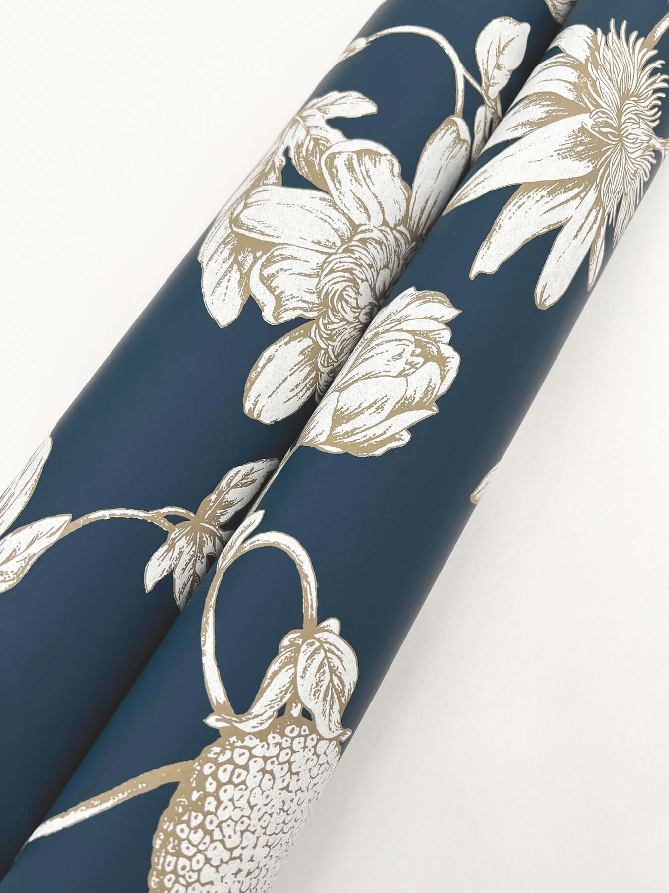 York Wallcoverings. Navy Passion Flower Toile Wallpaper | York ...