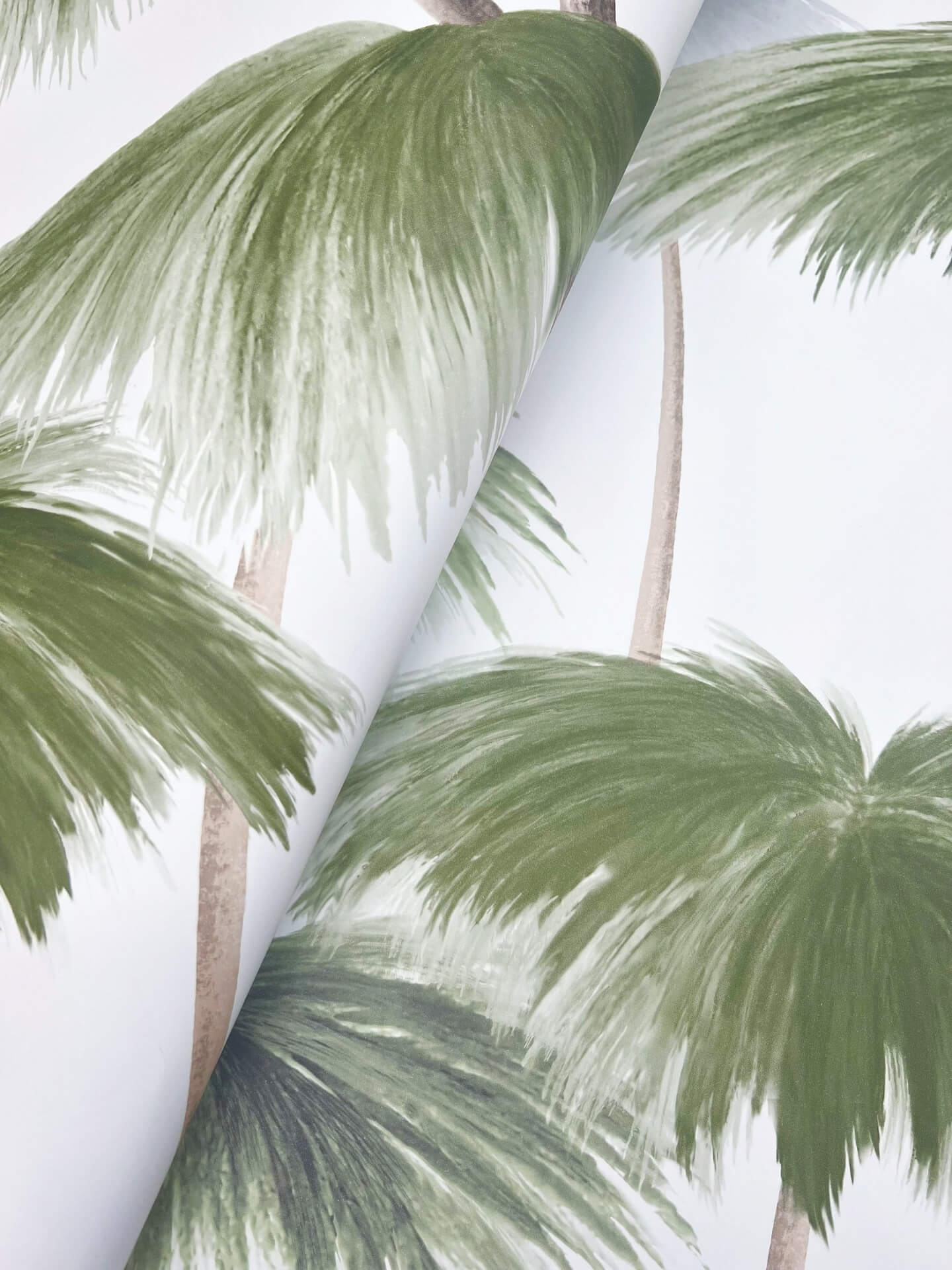 York Wallcoverings. Green Plein Air Palms Wallpaper | York Designer Series