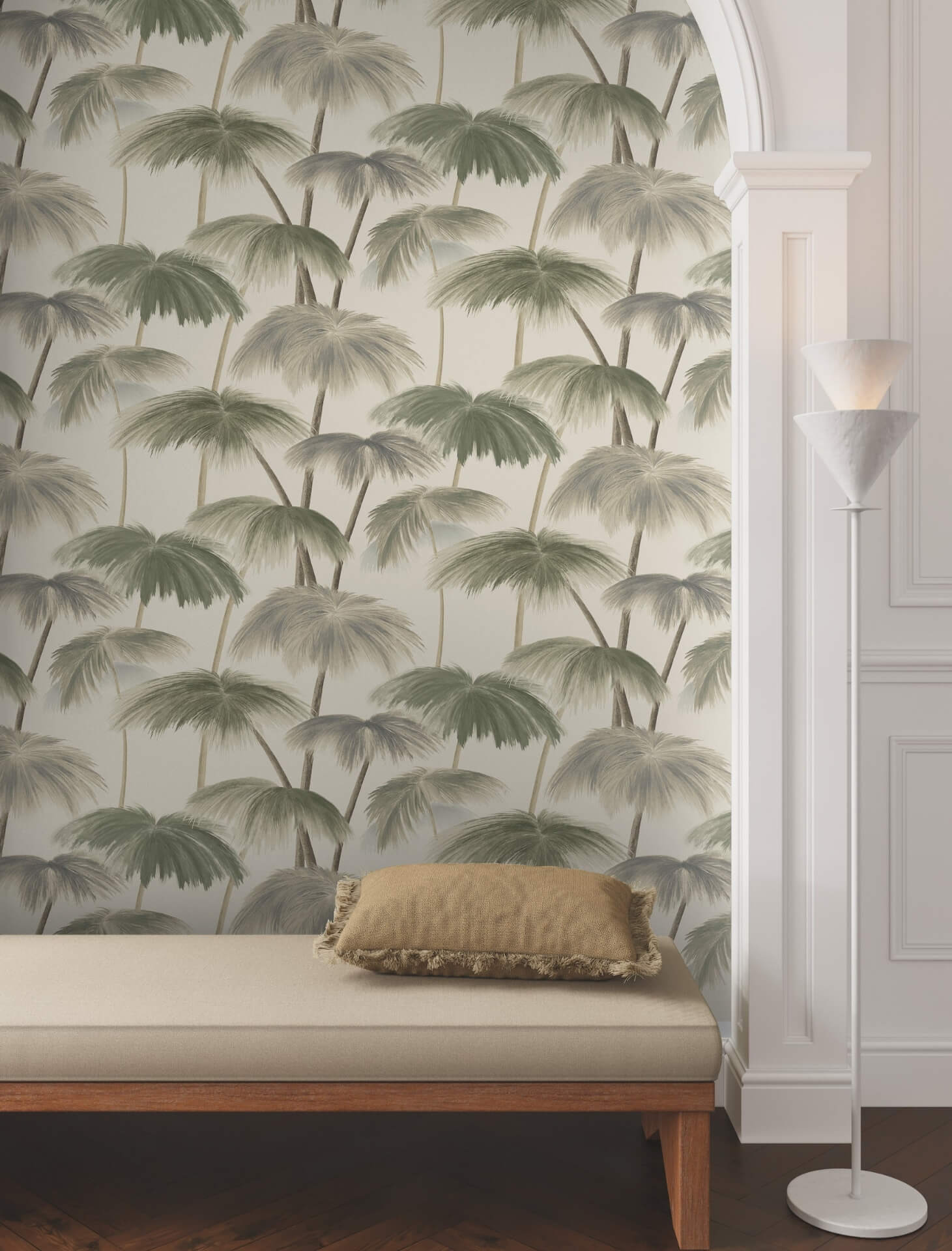 York Wallcoverings. Vintage Plein Air Palms Wallpaper | York Designer ...