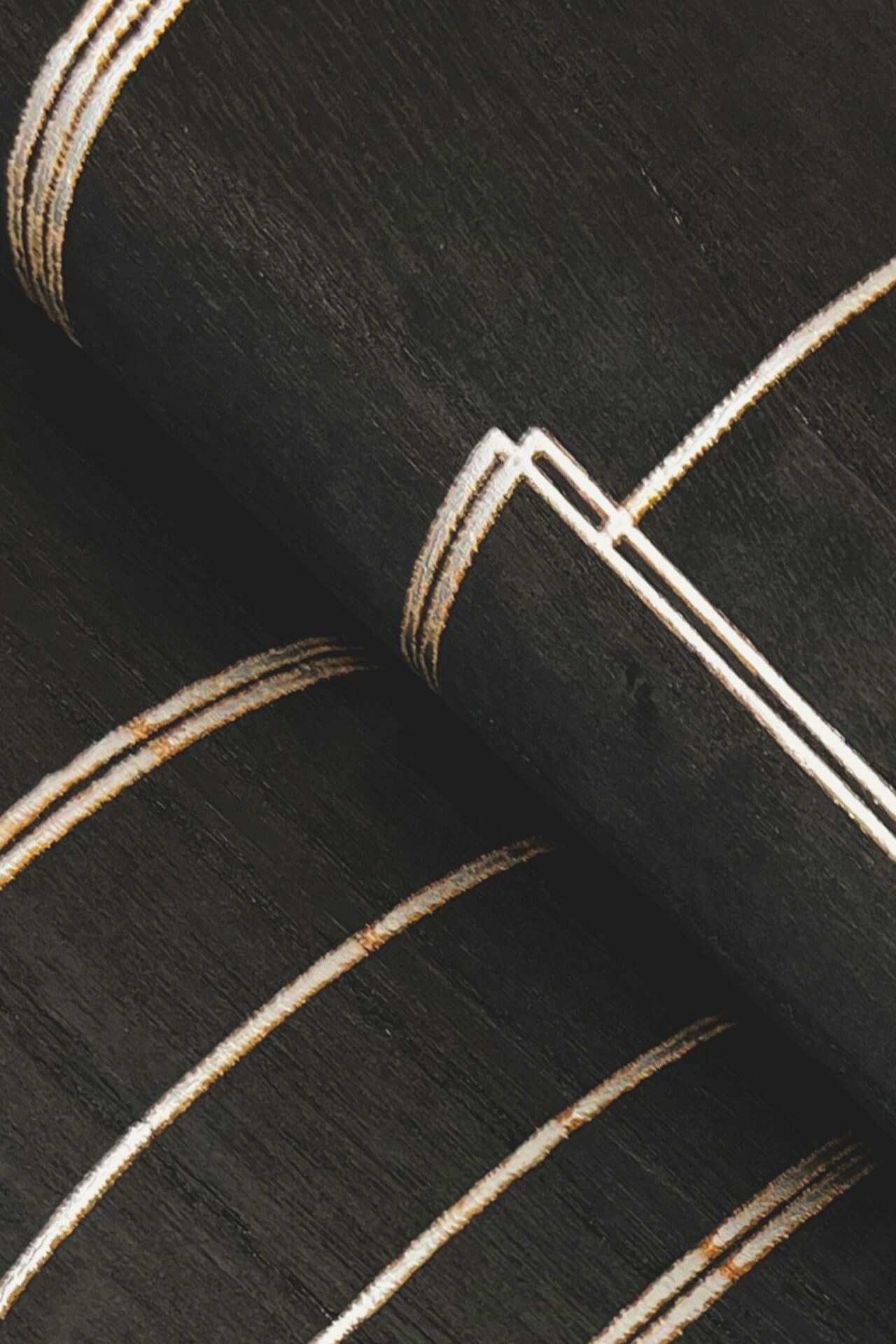 York Wallcoverings. Black Inlay Line Wallpaper | Ronald Redding Designs