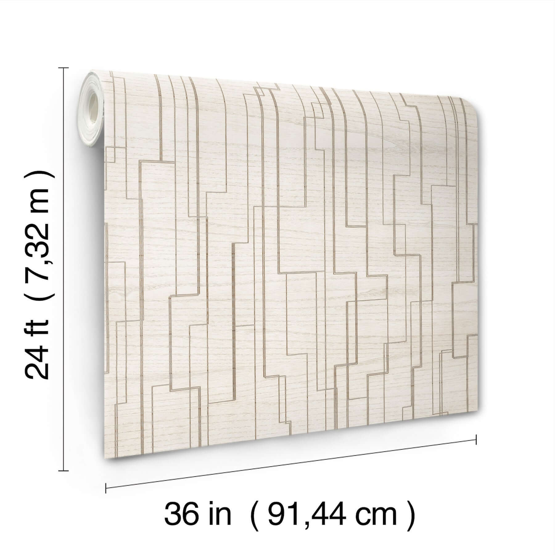 York Wallcoverings. White Inlay Line Wallpaper | Ronald Redding Designs