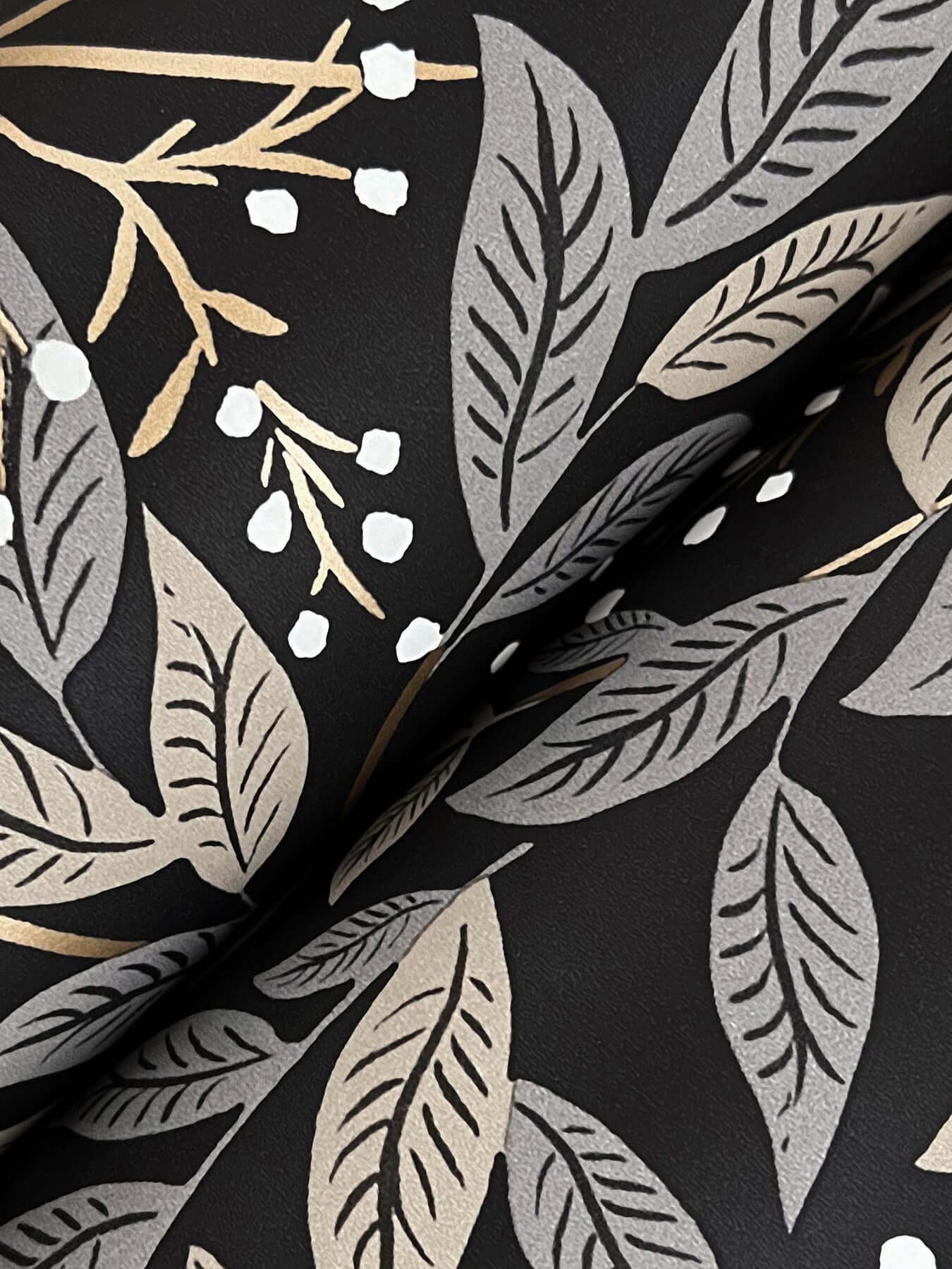 York Wallcoverings. Black Willowberry Wallpaper | Rifle Paper Co.