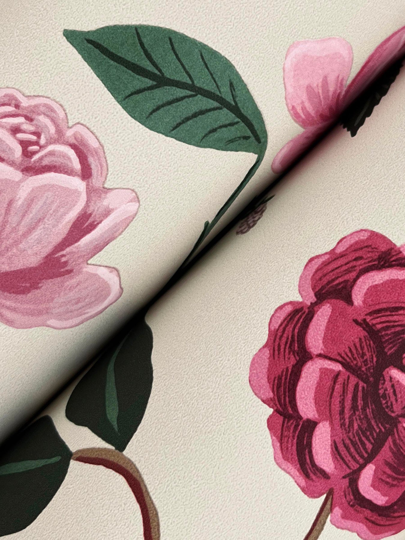 York Wallcoverings. Linen Roses Wallpaper | Rifle Paper Co.