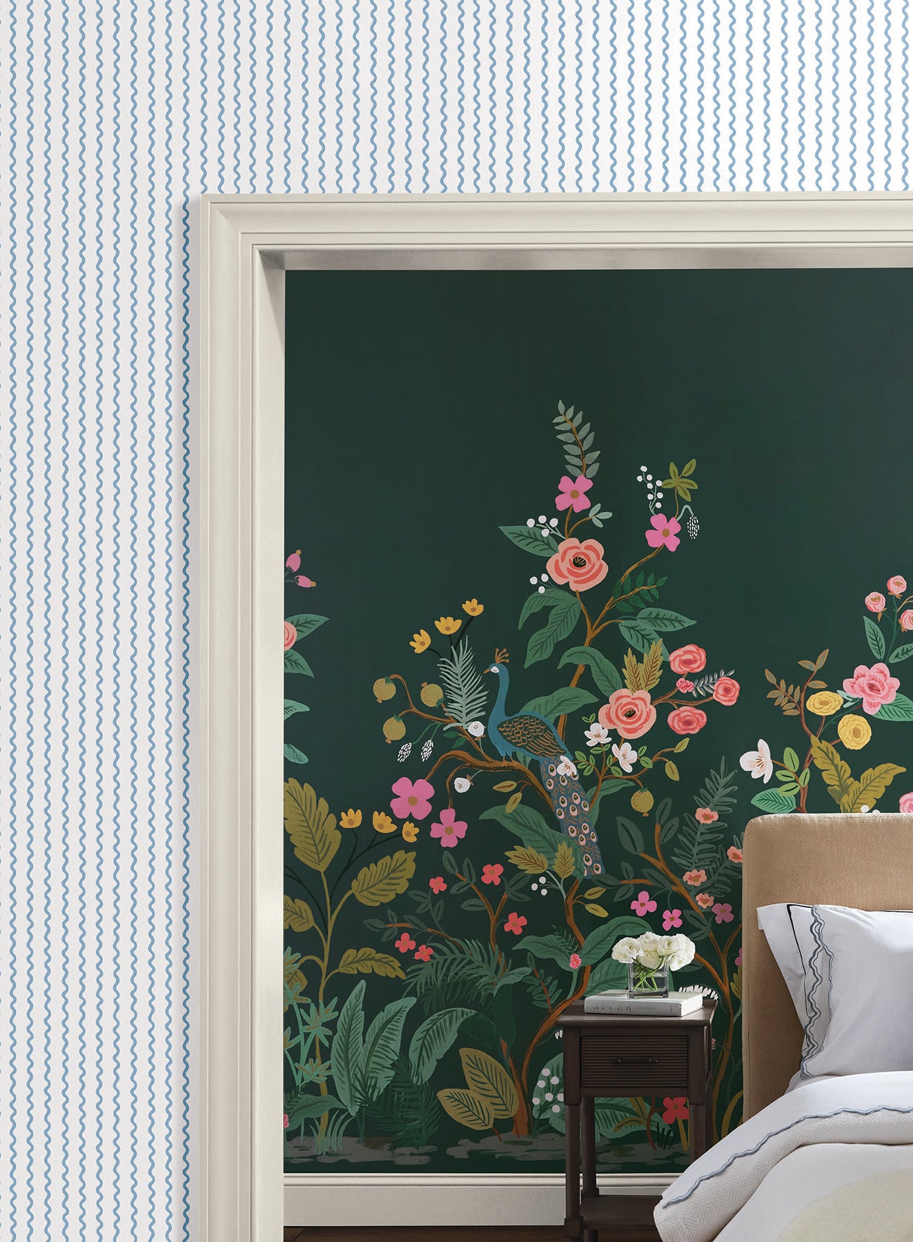York Wallcoverings. Blue Rickrack Wallpaper | Rifle Paper Co.