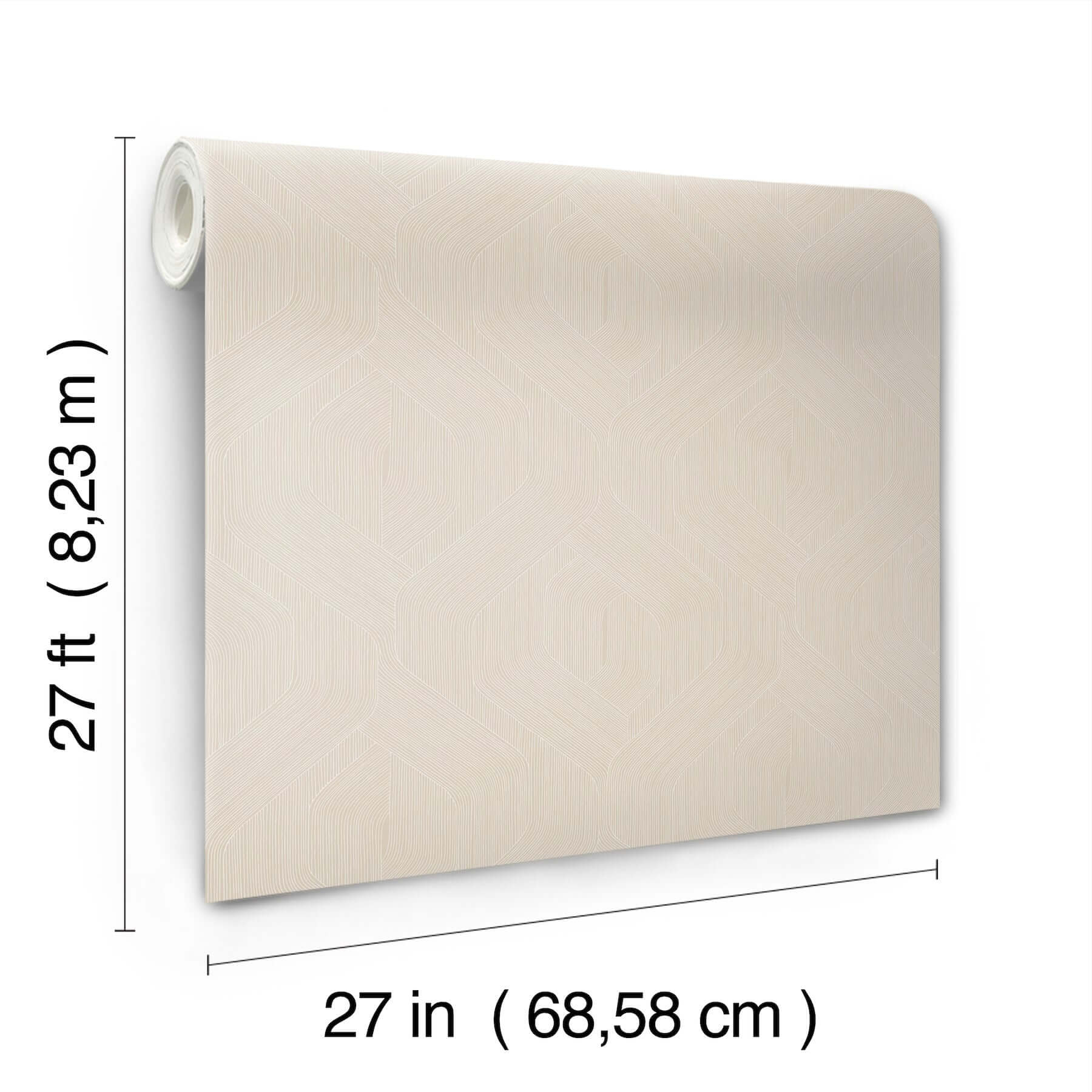 York Wallcoverings. Beige Fine Line Geometric Wallpaper | Candice Olson