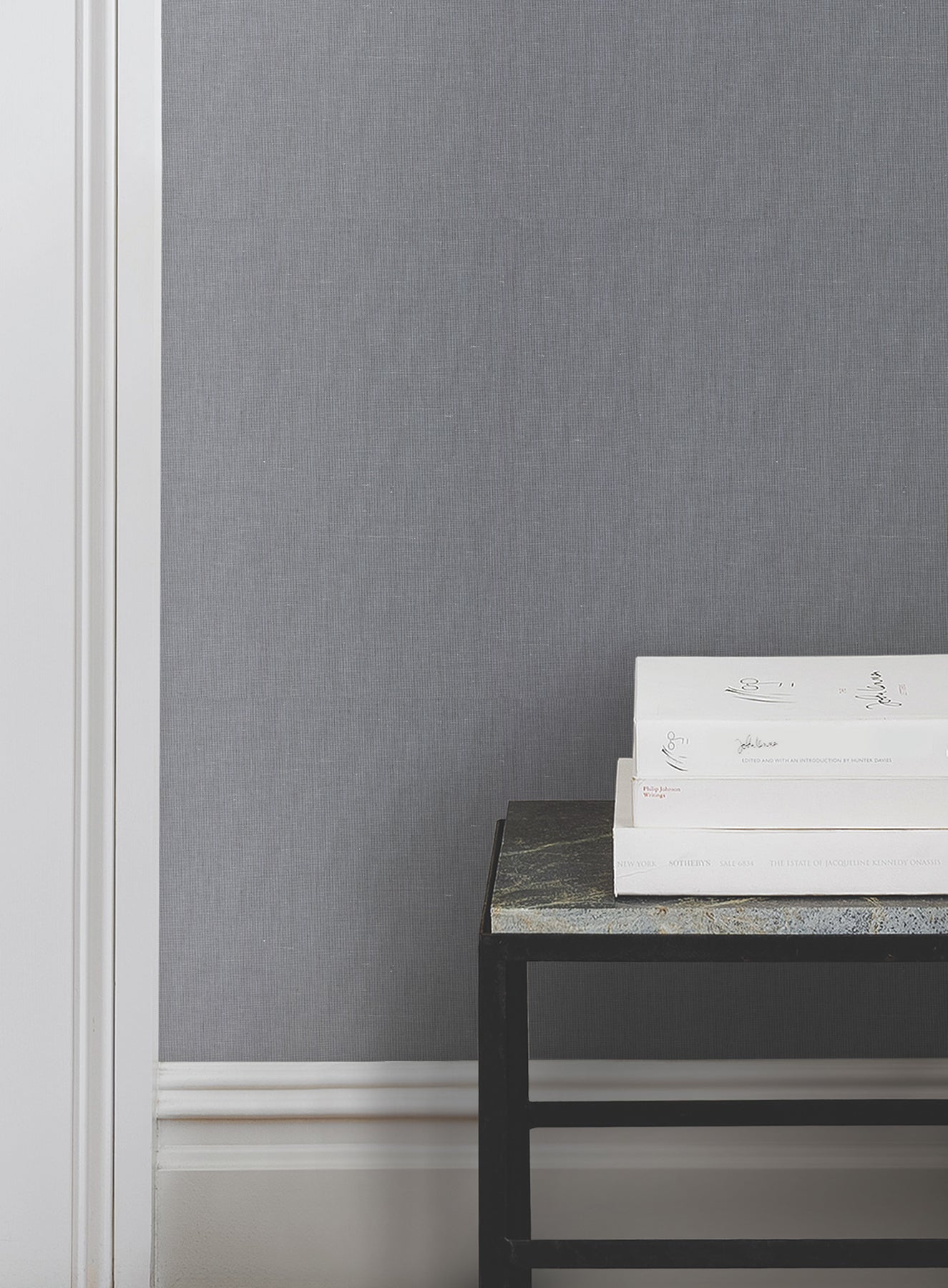 York Wallcoverings. Navy Crosshatch String Wallpaper | York