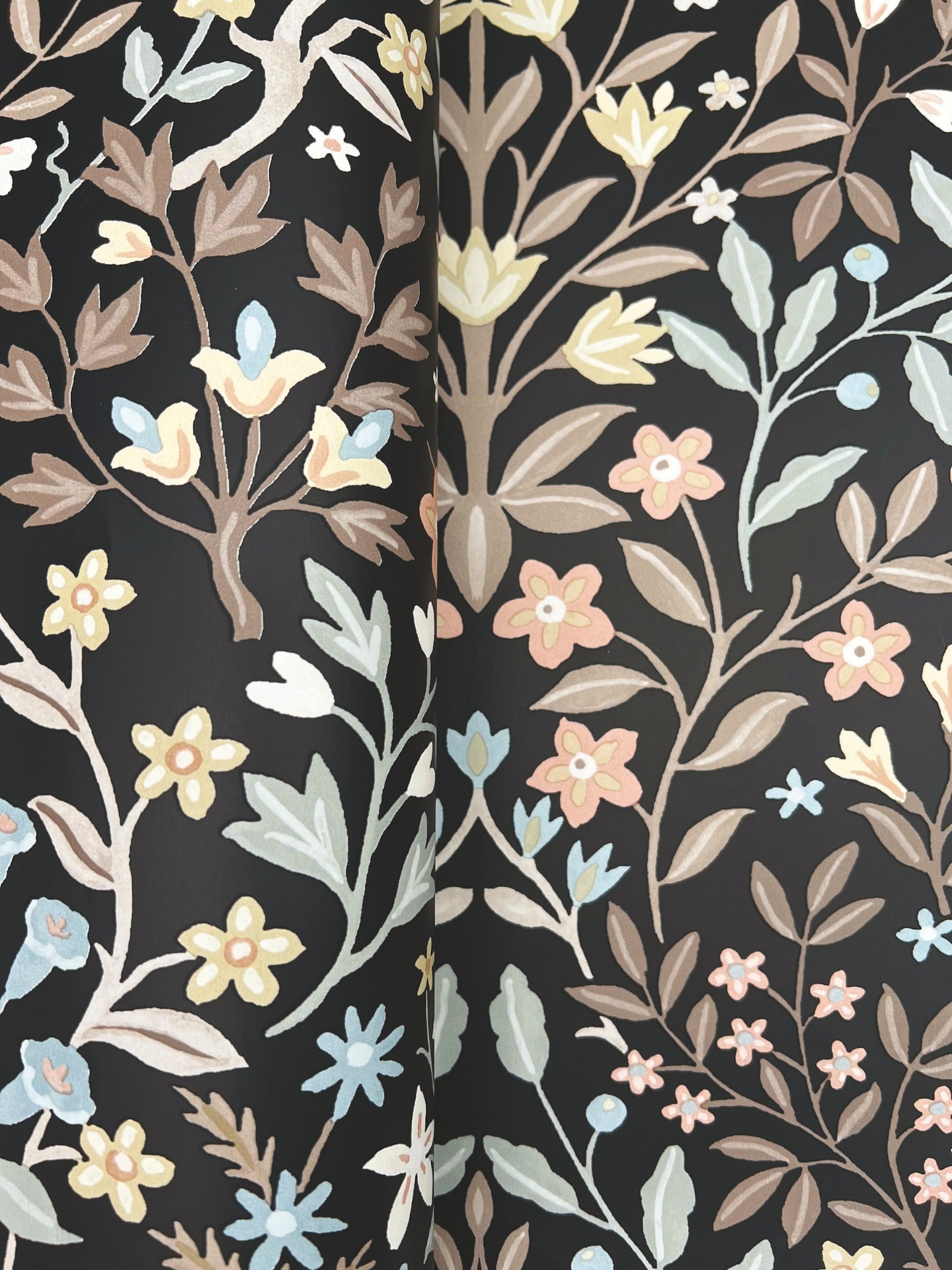 York Wallcoverings. Black/Neutral Garden Terrace Wallpaper | York
