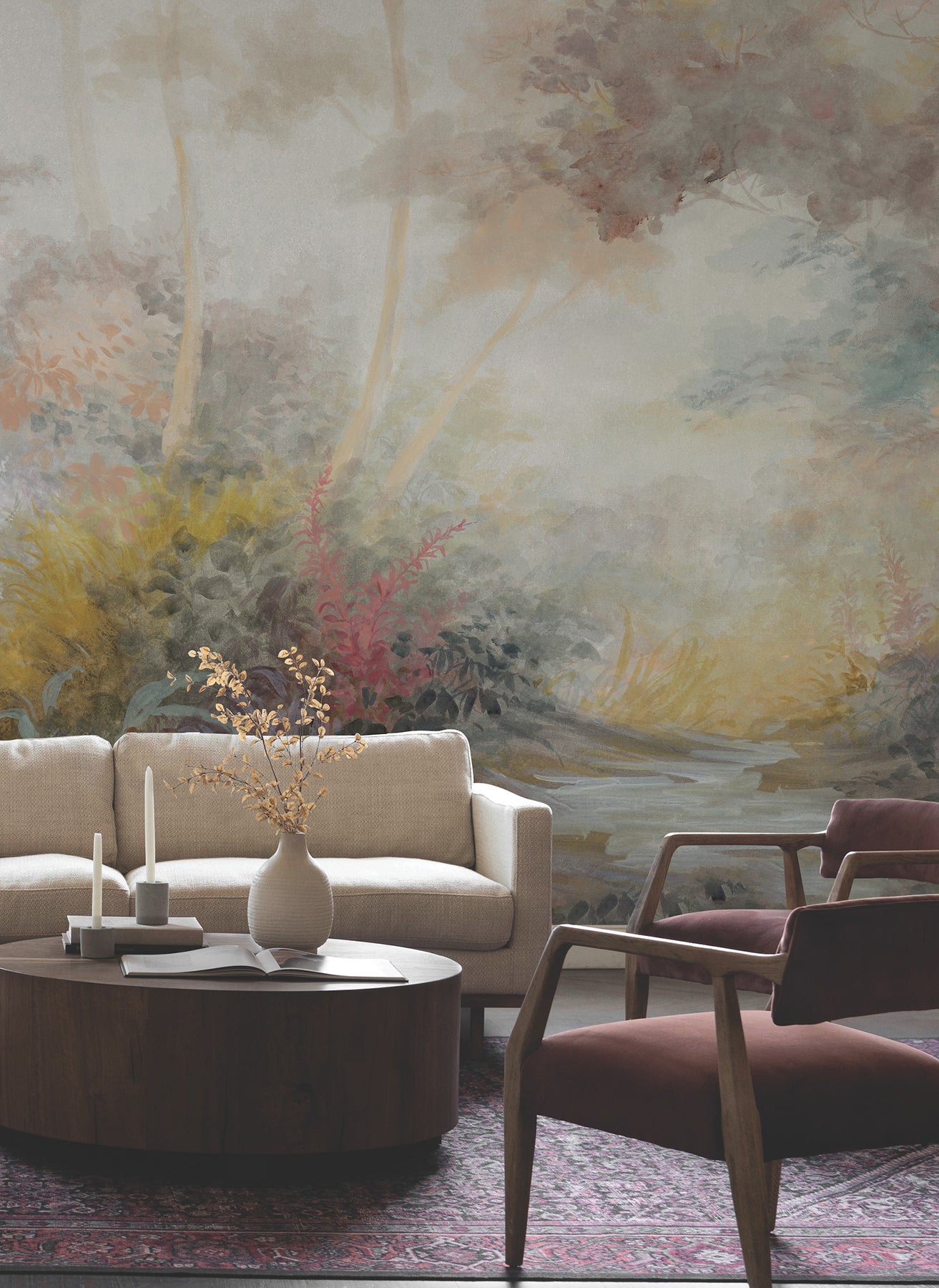 York Wallcoverings. Multi Woodlands Mural Wall Mural | York