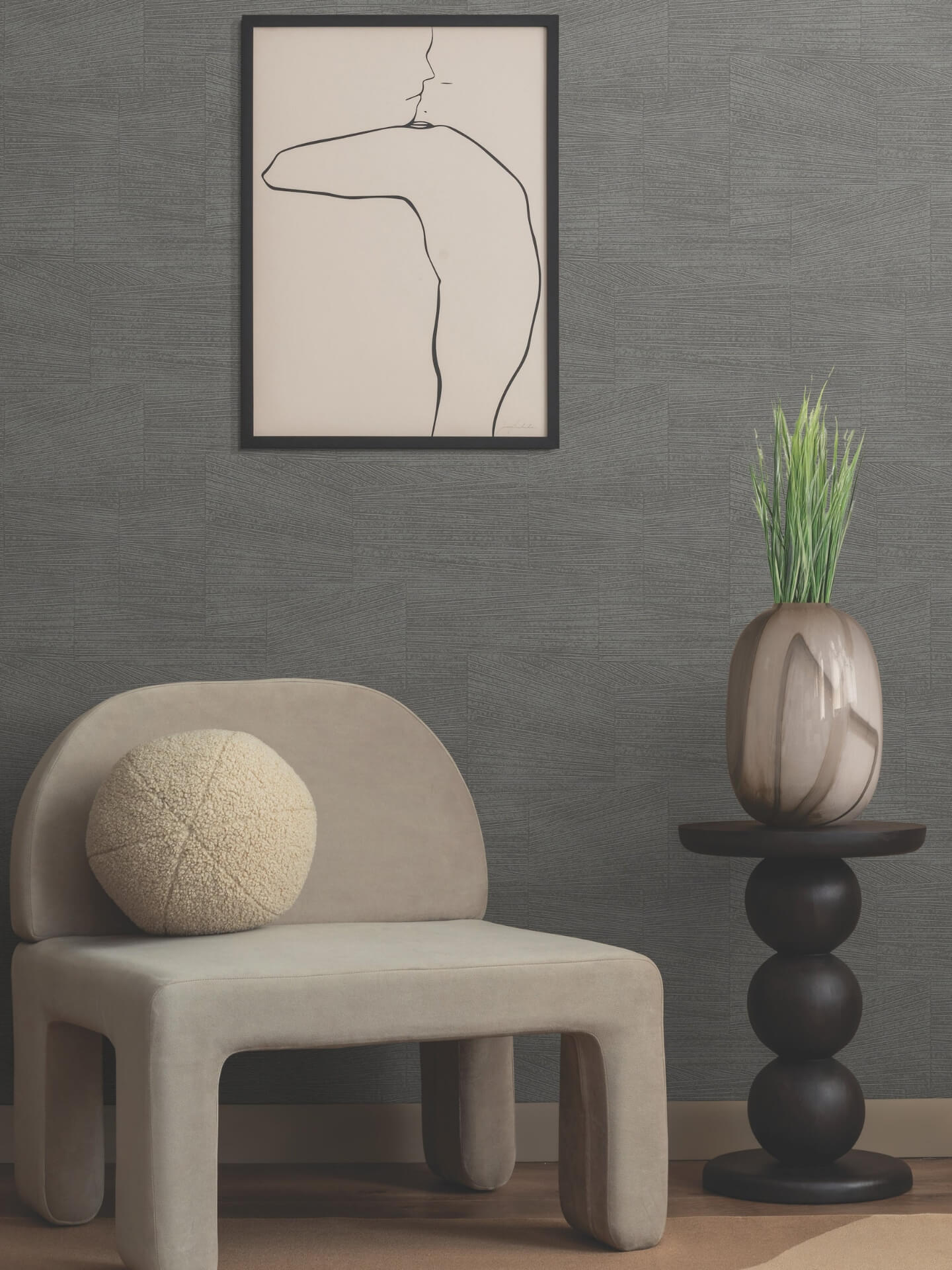 York Wallcoverings. Onyx Higher Ground Geo Wallpaper | York