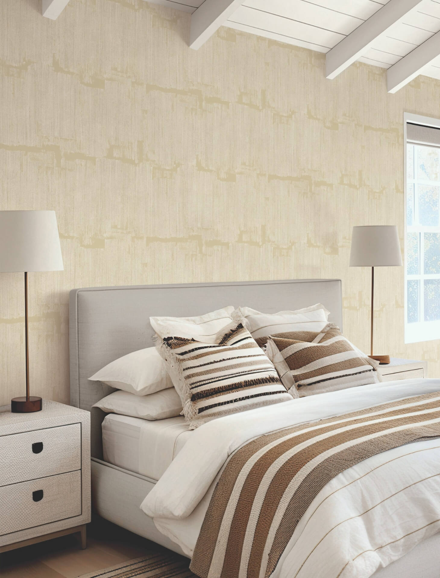 York Wallcoverings. Straw Rhythm and Rhyme Wallpaper | York