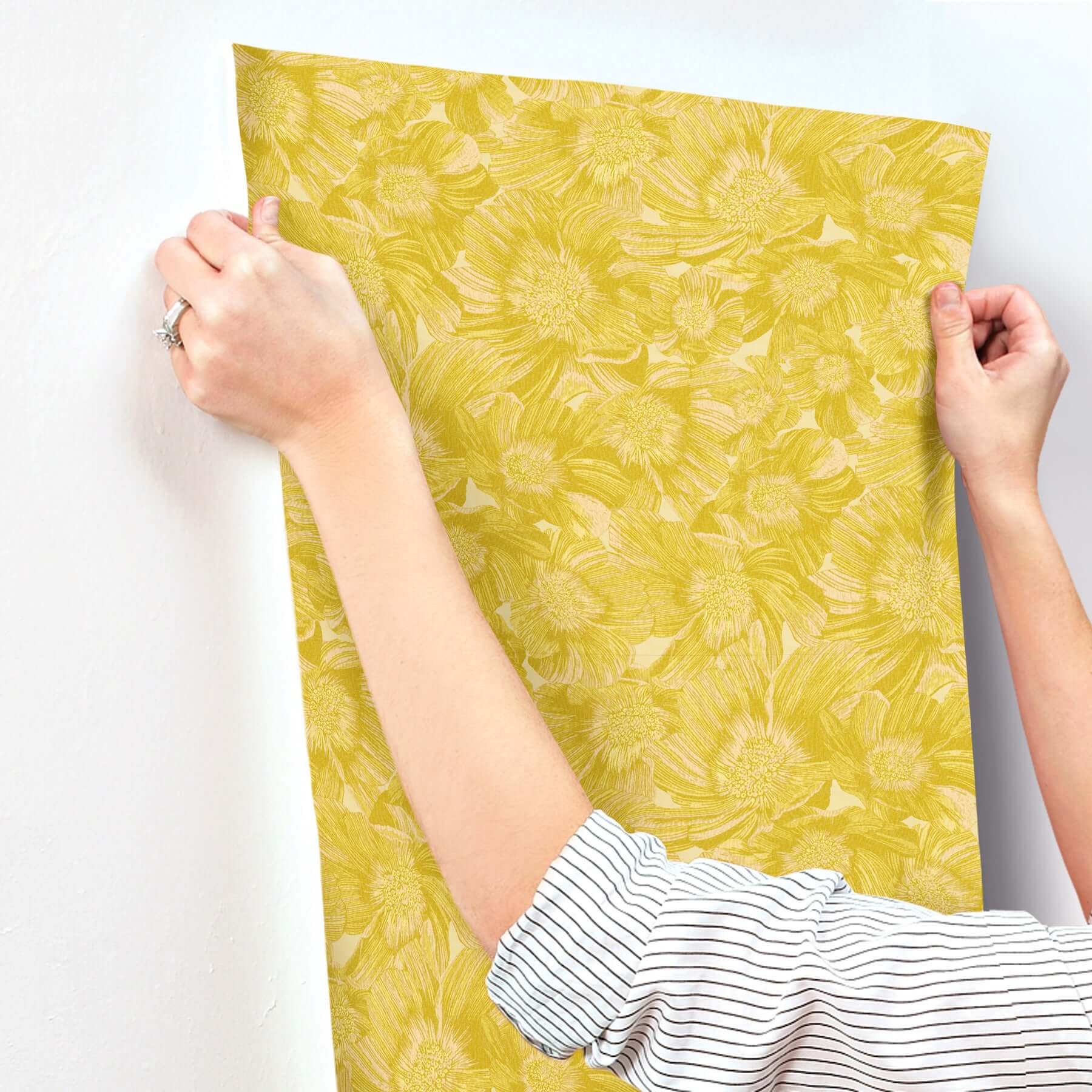 York Wallcoverings. Yellow Anemoni Wallpaper | Missoni