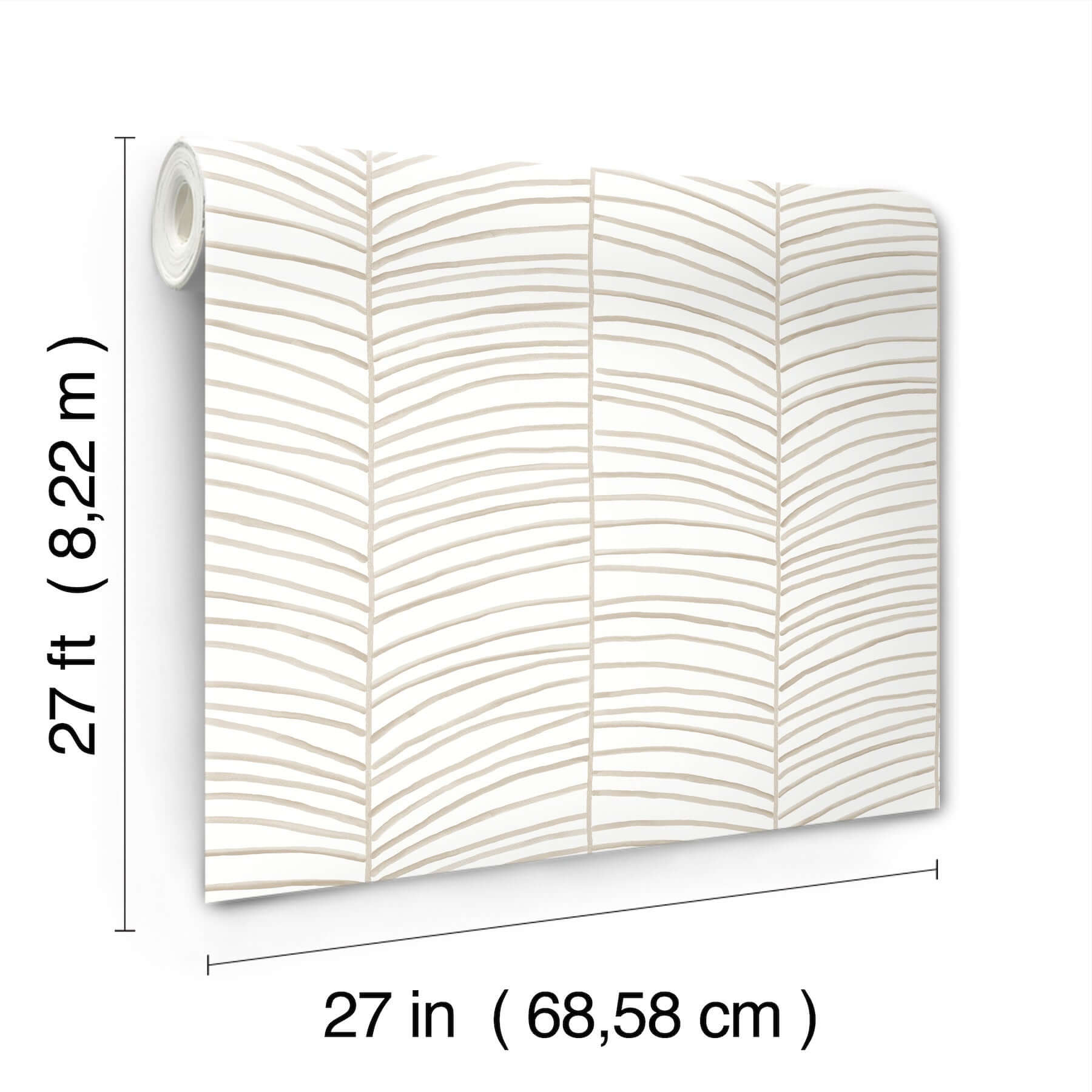 York Wallcoverings. Dune Cascade Palm Chevron | York Wallcoverings