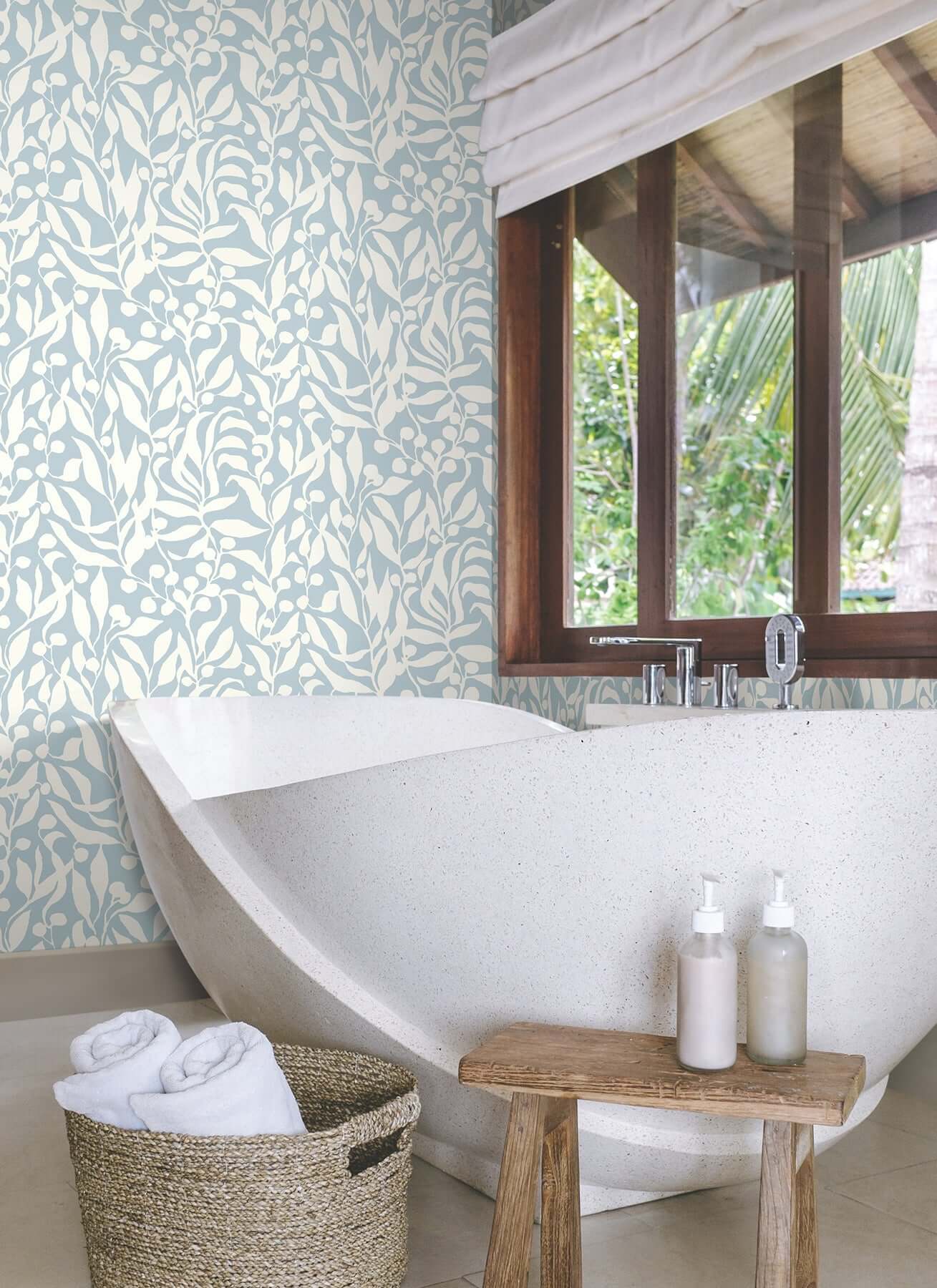 York Wallcoverings. Sky Blue Olive Mill | York Wallcoverings