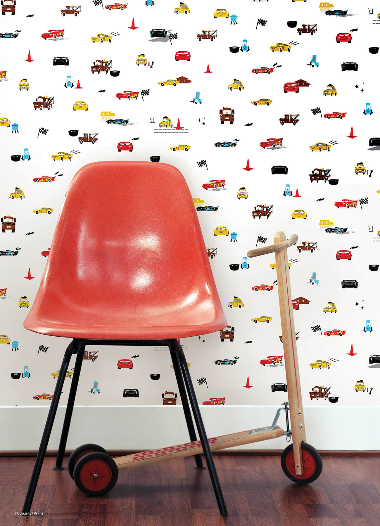 RMK12816PL - Disney and Pixar Cars Racing Red Peel and Stick Wallpaper ...