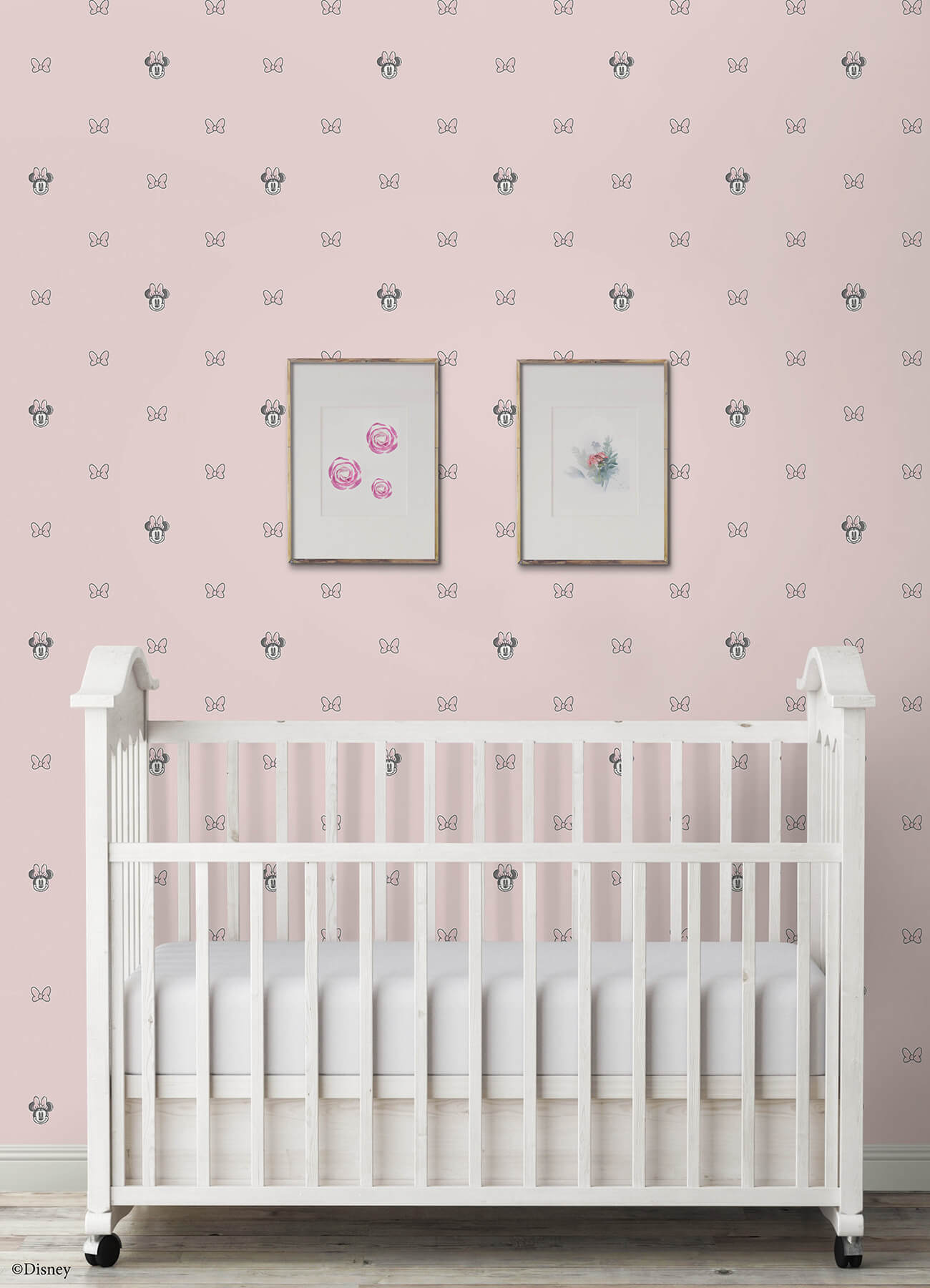 Disney Minnie Mouse Sweet Bows Pink Peel and Stick Wallpaper