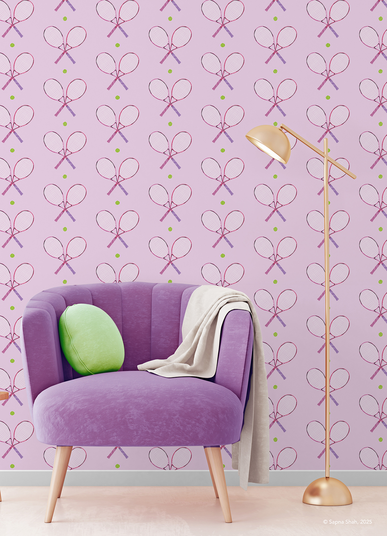RMWS1284 - 40 Love Pink Peel and Stick Wallpaper - by RoomMates