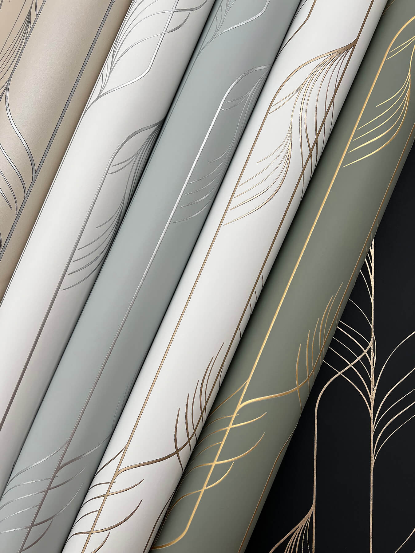 York Wallcoverings. White & Gold Elemental Thread Wallpaper | Candice Olson