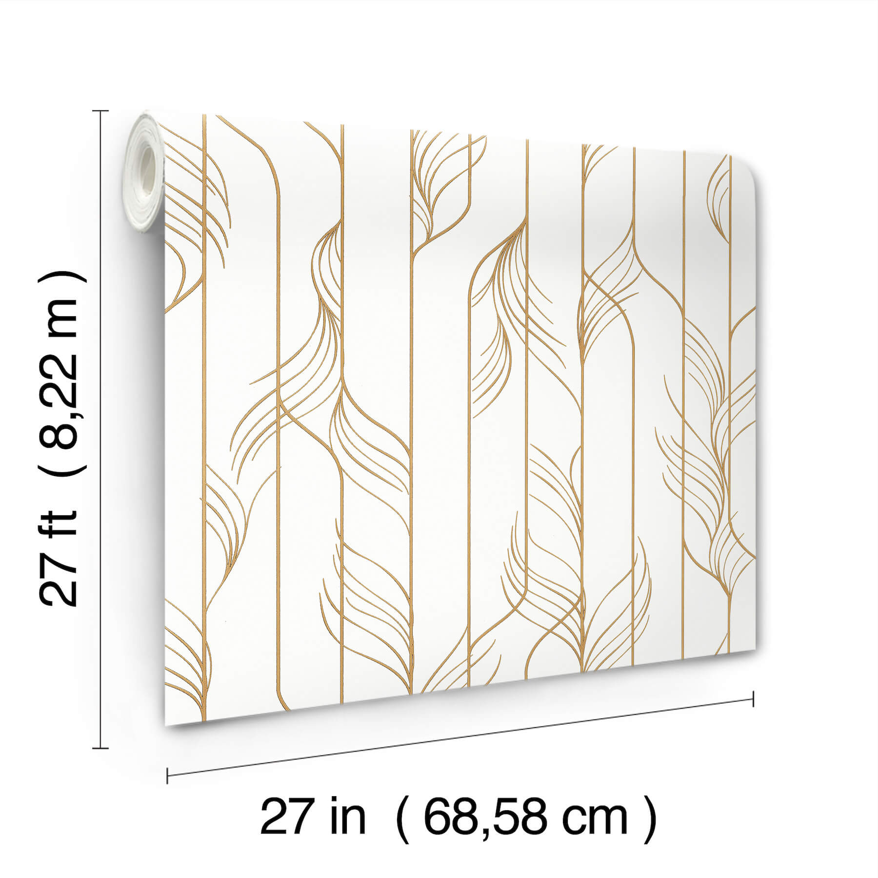 York Wallcoverings. White & Gold Elemental Thread Wallpaper | Candice Olson