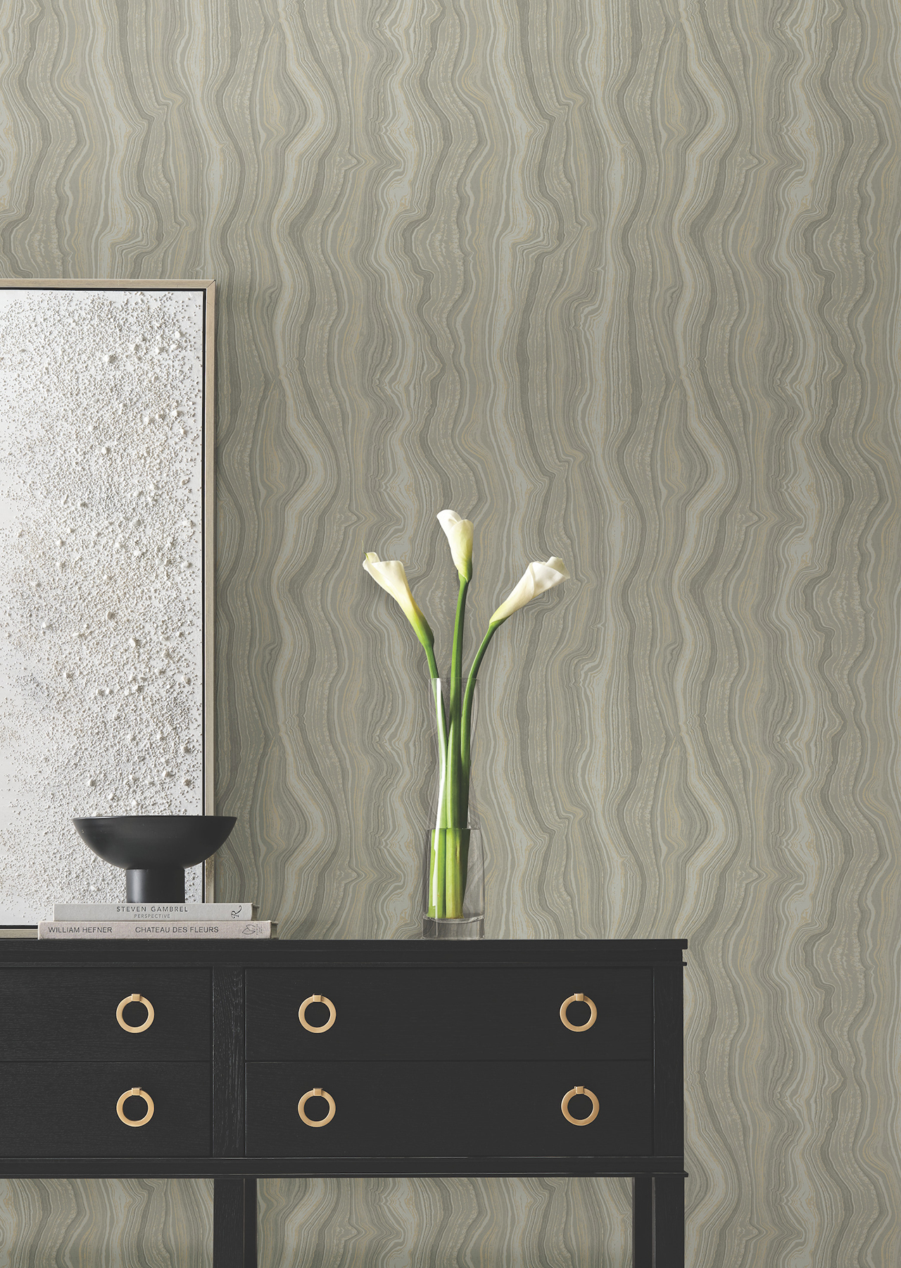 York Wallcoverings: Wallpaper Designed to Inspire. Taupe & Pearl Mineral Shimmer Wallpaper ...