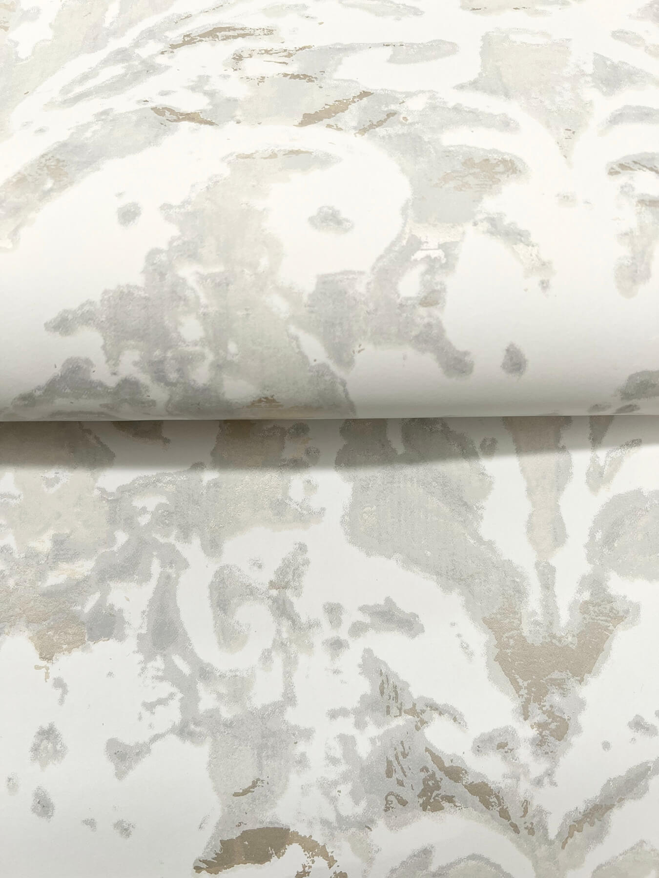 York Wallcoverings. Cream & Pearl Velvet Crush Damask Wallpaper ...