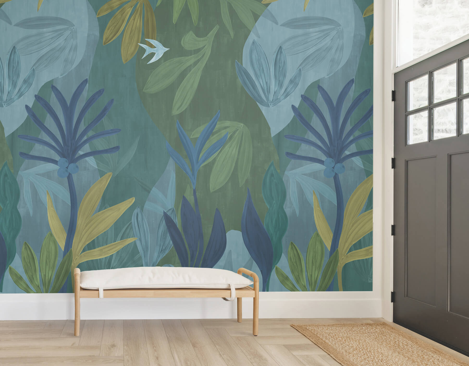 York Wallcoverings. Chambord Gardens Wall Mural Ultramarine | York