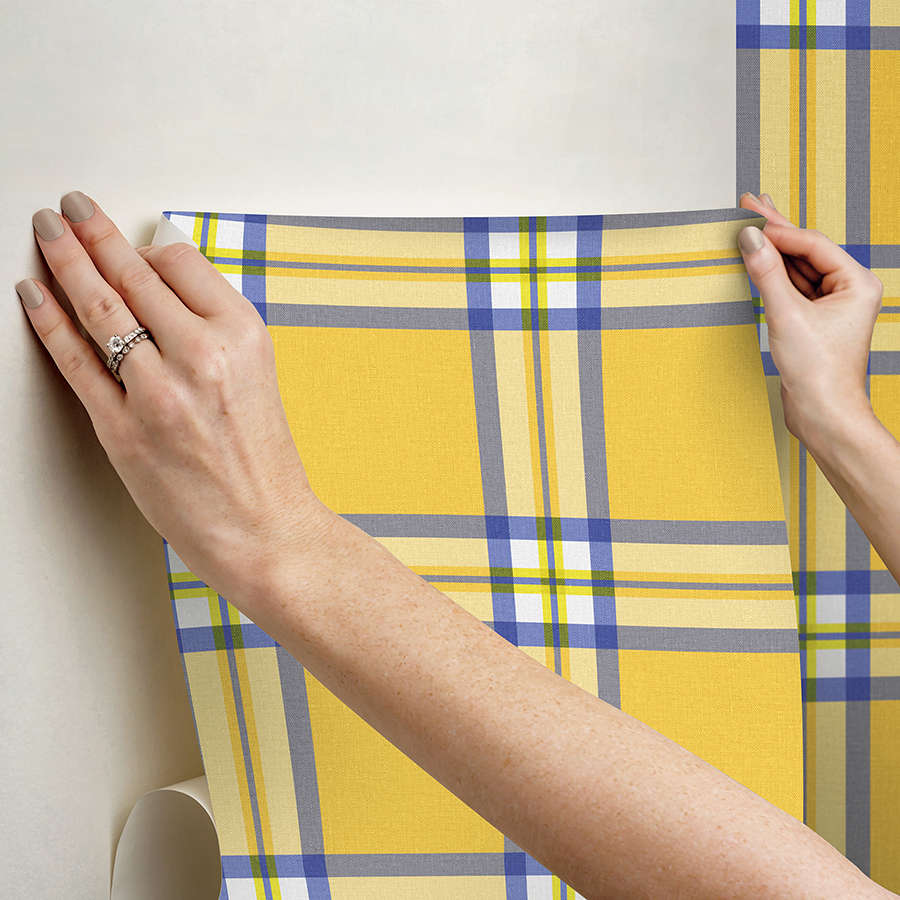 RMWS1323 - Clueless Cher Yellow Peel and Stick Wallpaper - by Roommates