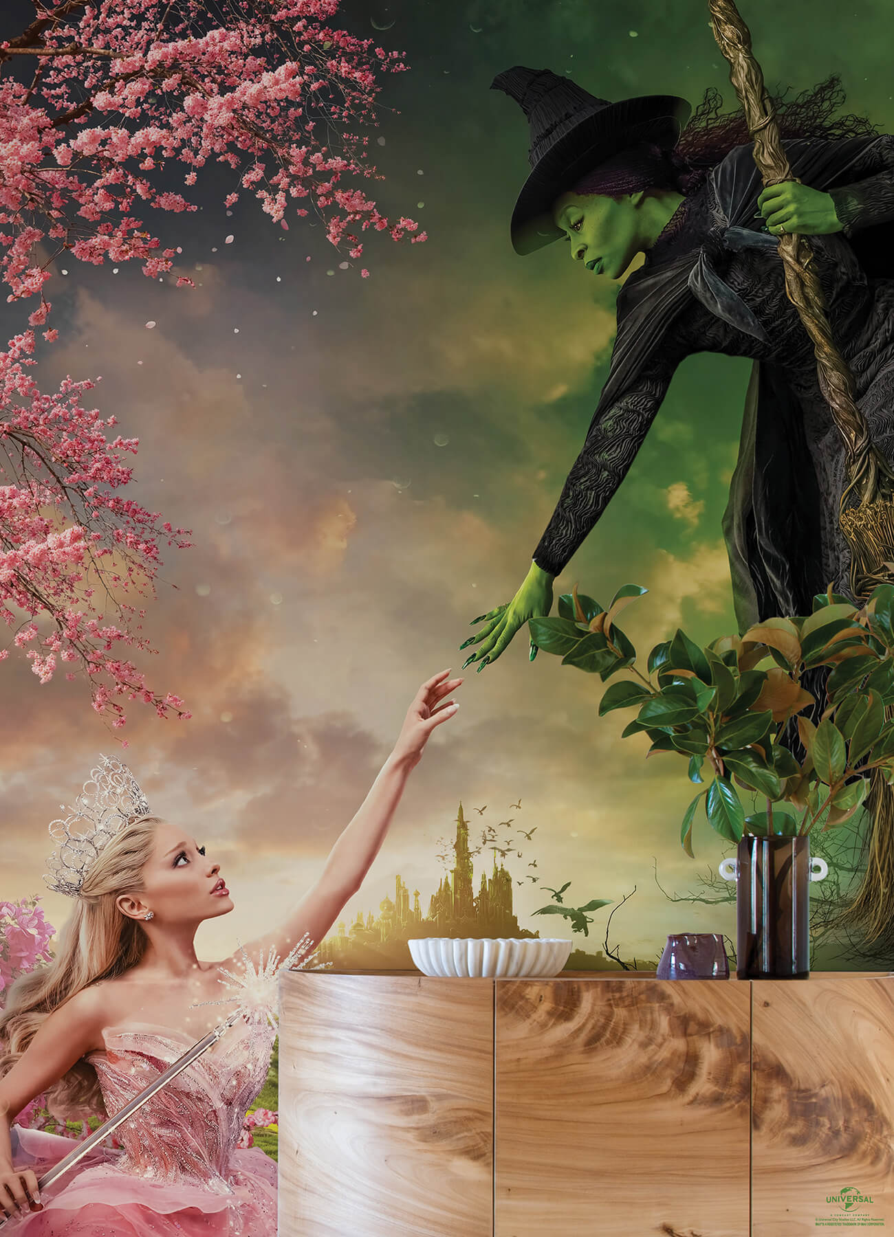 RMM1249 - Wicked Elphaba and Glinda Peel and Stick Wall Mural - by Wicked