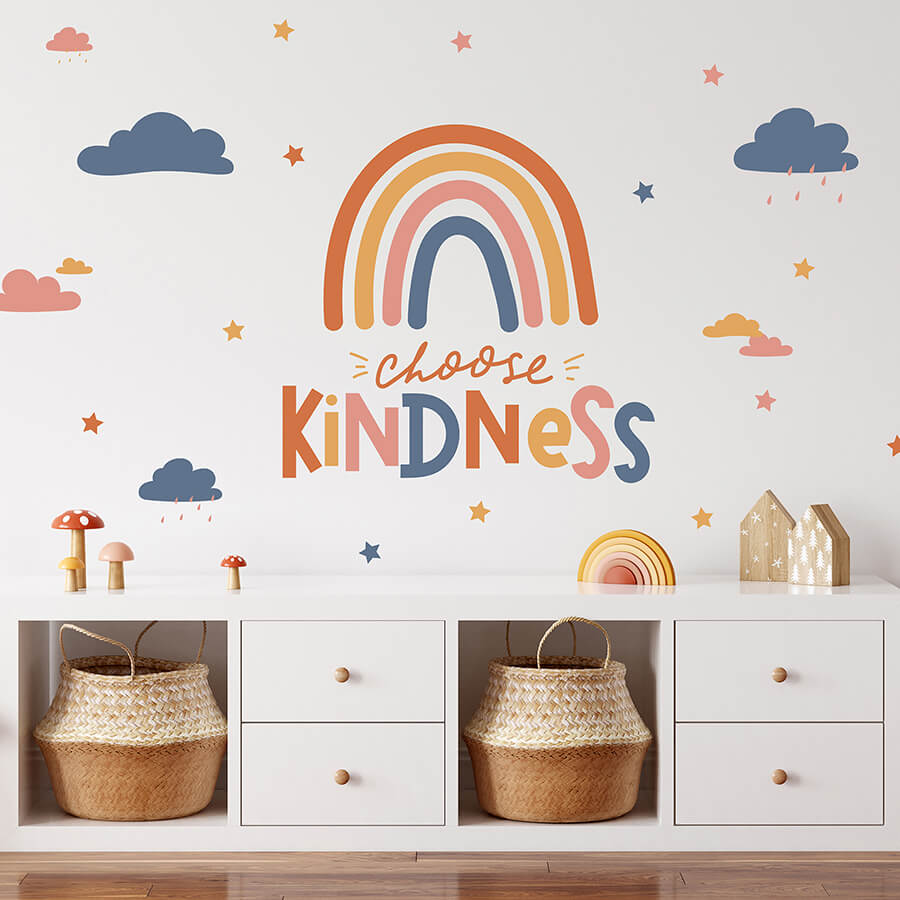 RMK5576GM - Choose Kindness Rainbow Multicolor Wall Quote Decals - by ...