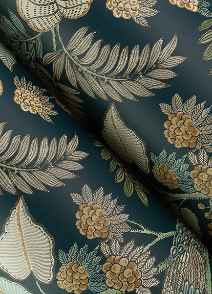 York Wallcoverings. 4173-27645 - Geneva Sea Green Peacock Paradise ...