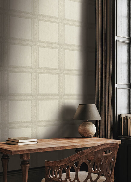 4173-27658 - Moorland Ivory Wood Panel Wallpaper - by A-Street Prints