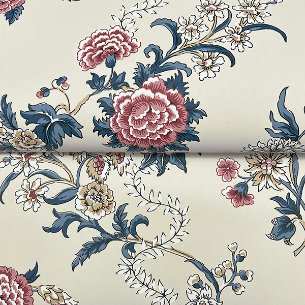 York Wallcoverings. VP1424 - Genevieve Rose Floral Trail Wallpaper - by ...