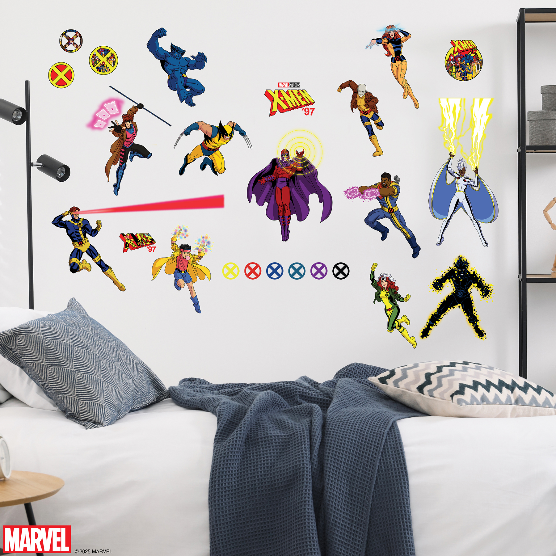 RMDM5574 - X-MEN '97 Characters Black Wall Decals - by Roommates