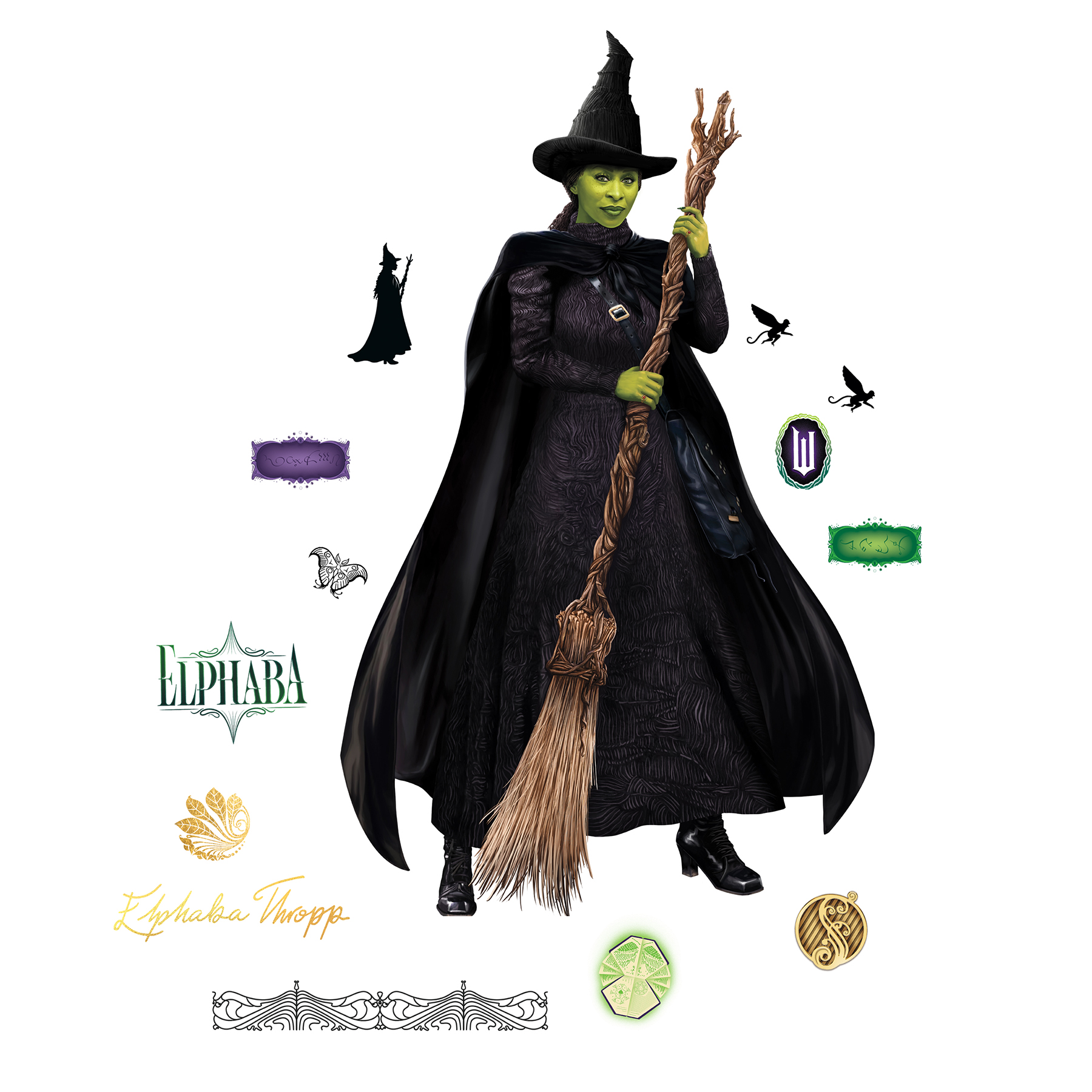 RMK5572GM - Wicked Elphaba Green Wall Decals - by Roommates