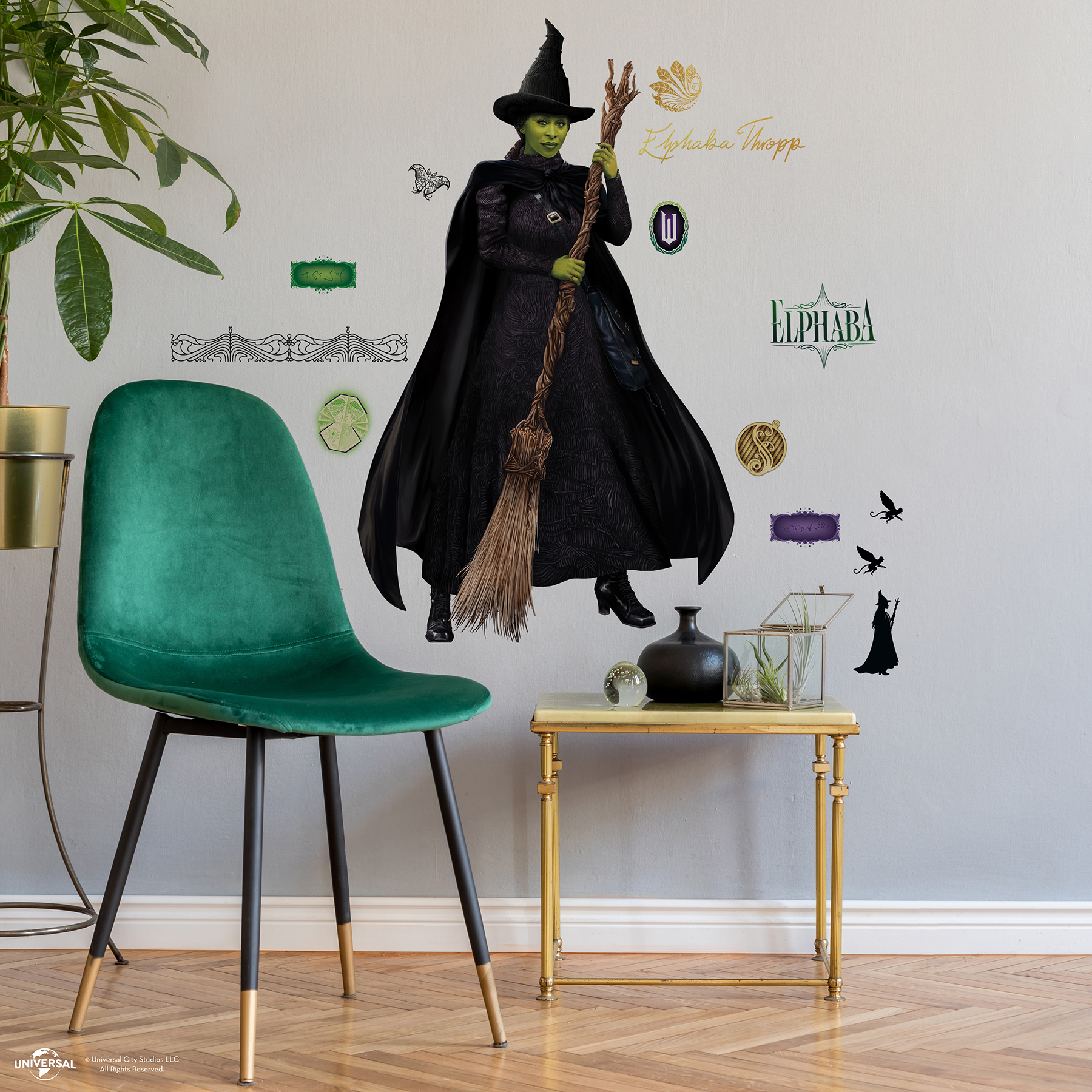 RMK5572GM - Wicked Elphaba Green Wall Decals - by Roommates