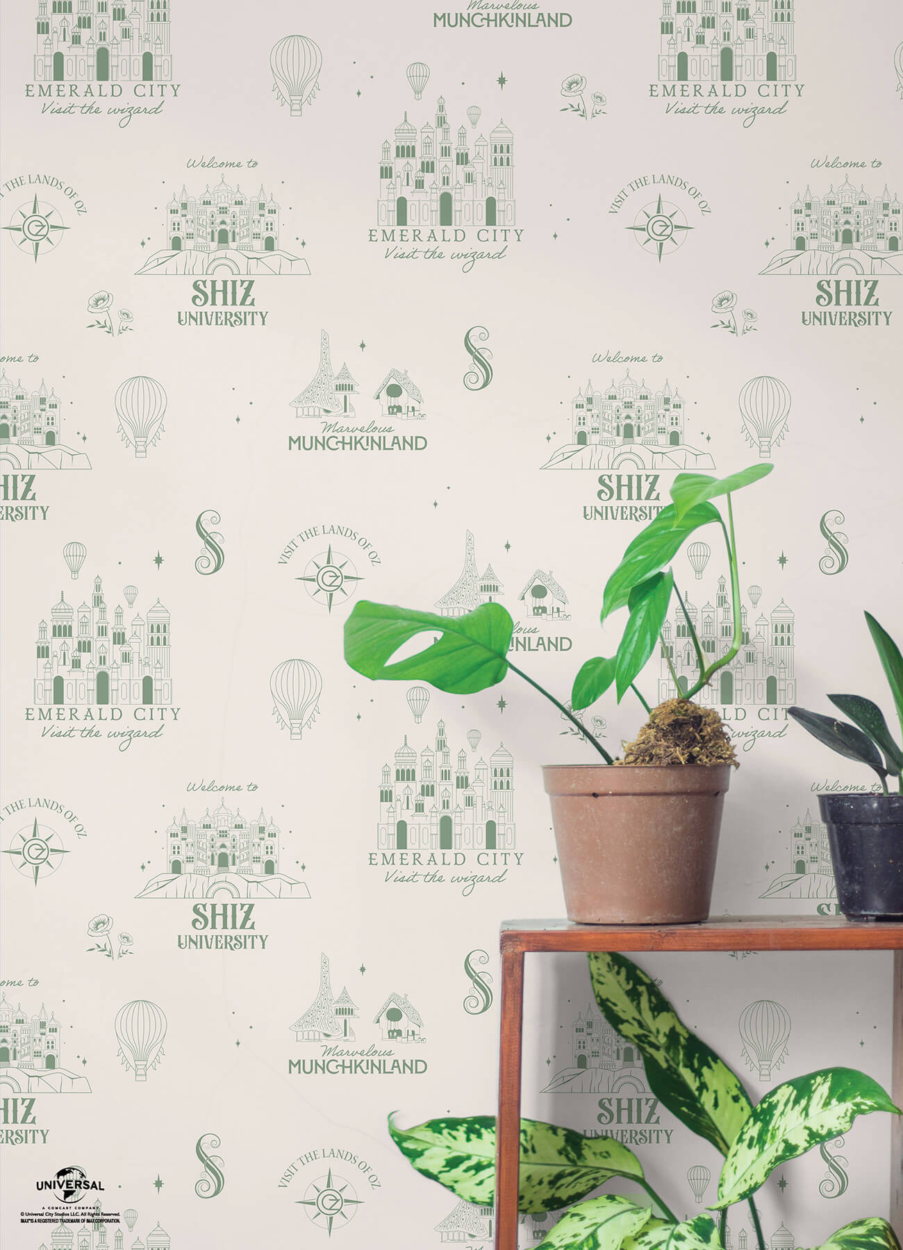 RMWS1308 - Wicked Land of Oz Green Peel and Stick Wallpaper - by Roommates