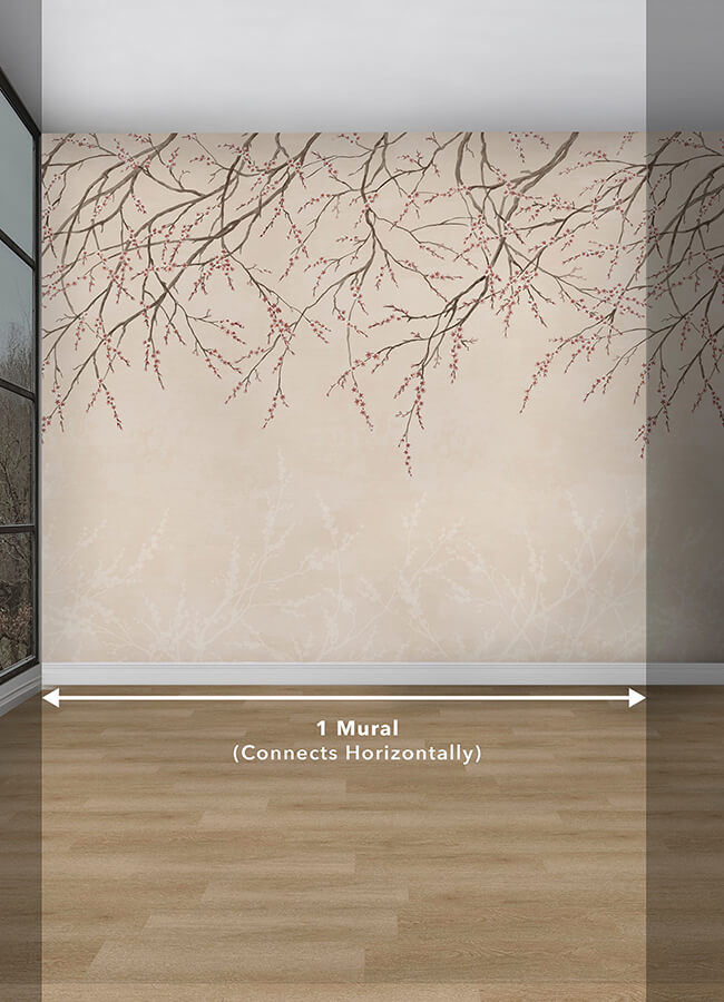 SLM6463 - Hanami Pink Peel and Stick Mural - by WallPops