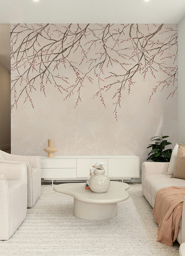 SLM6463 - Hanami Pink Peel and Stick Mural - by WallPops