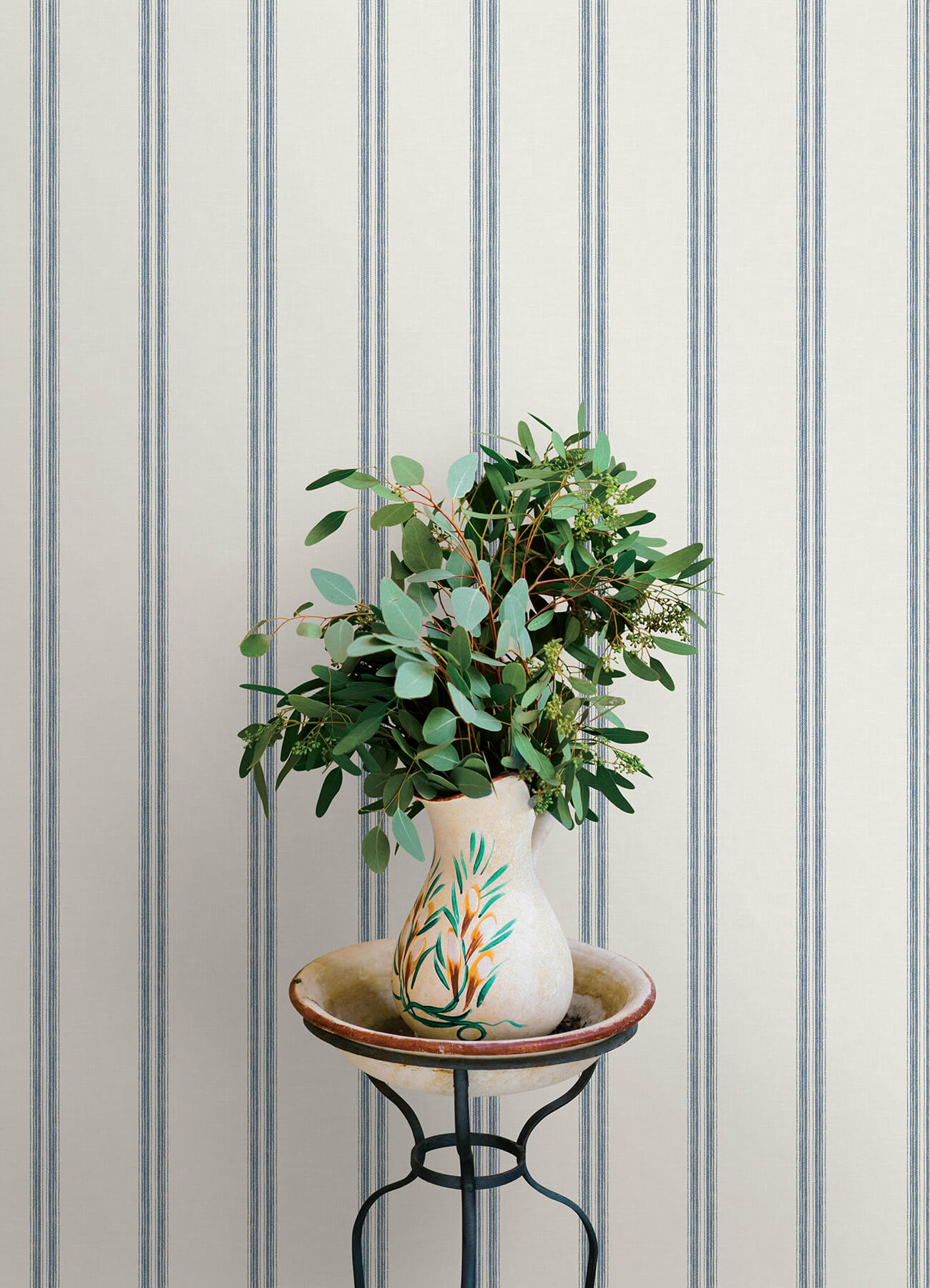 York Wallcoverings. 4169-13075 - Johnny Blue Stripes Wallpaper - by ...